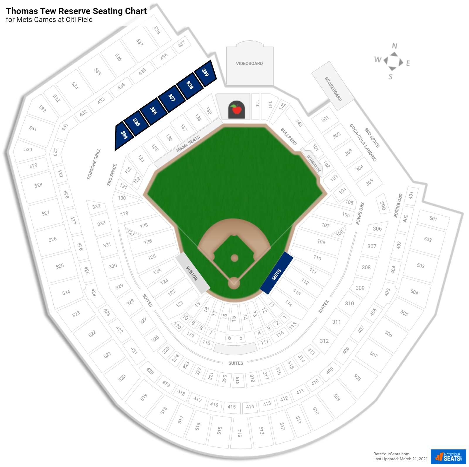 Left Field Landing - Citi Field Baseball Seating - RateYourSeats.com