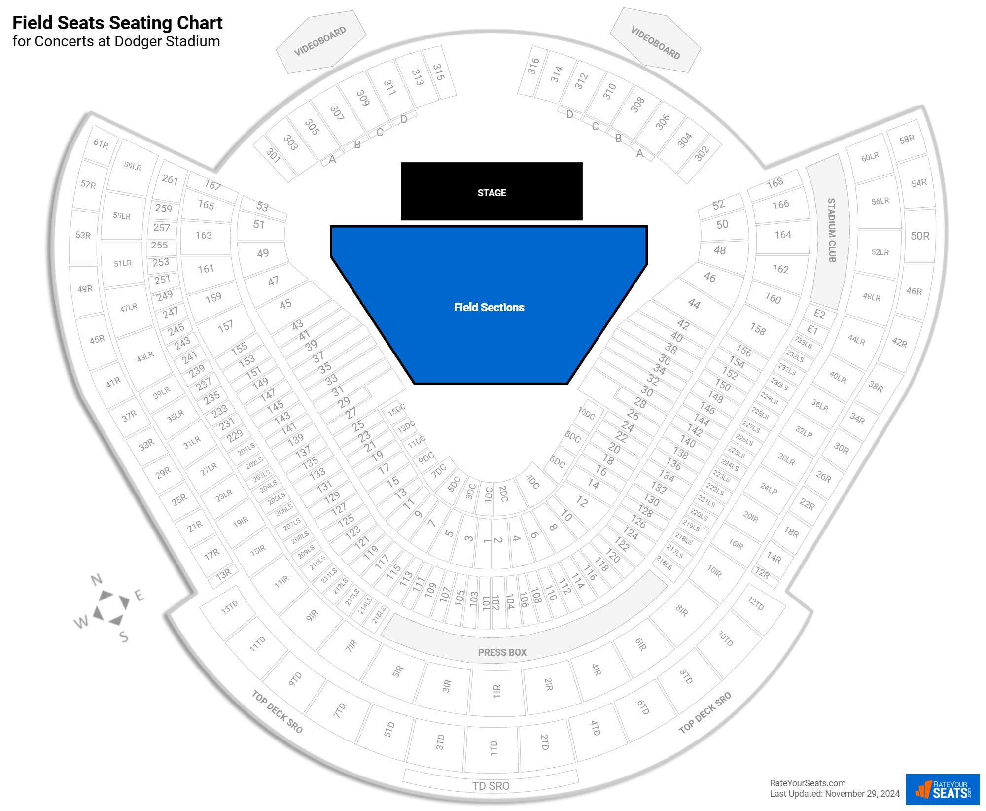 Dodger Stadium Seating Chart With Rows And Columns - Infoupdate.org