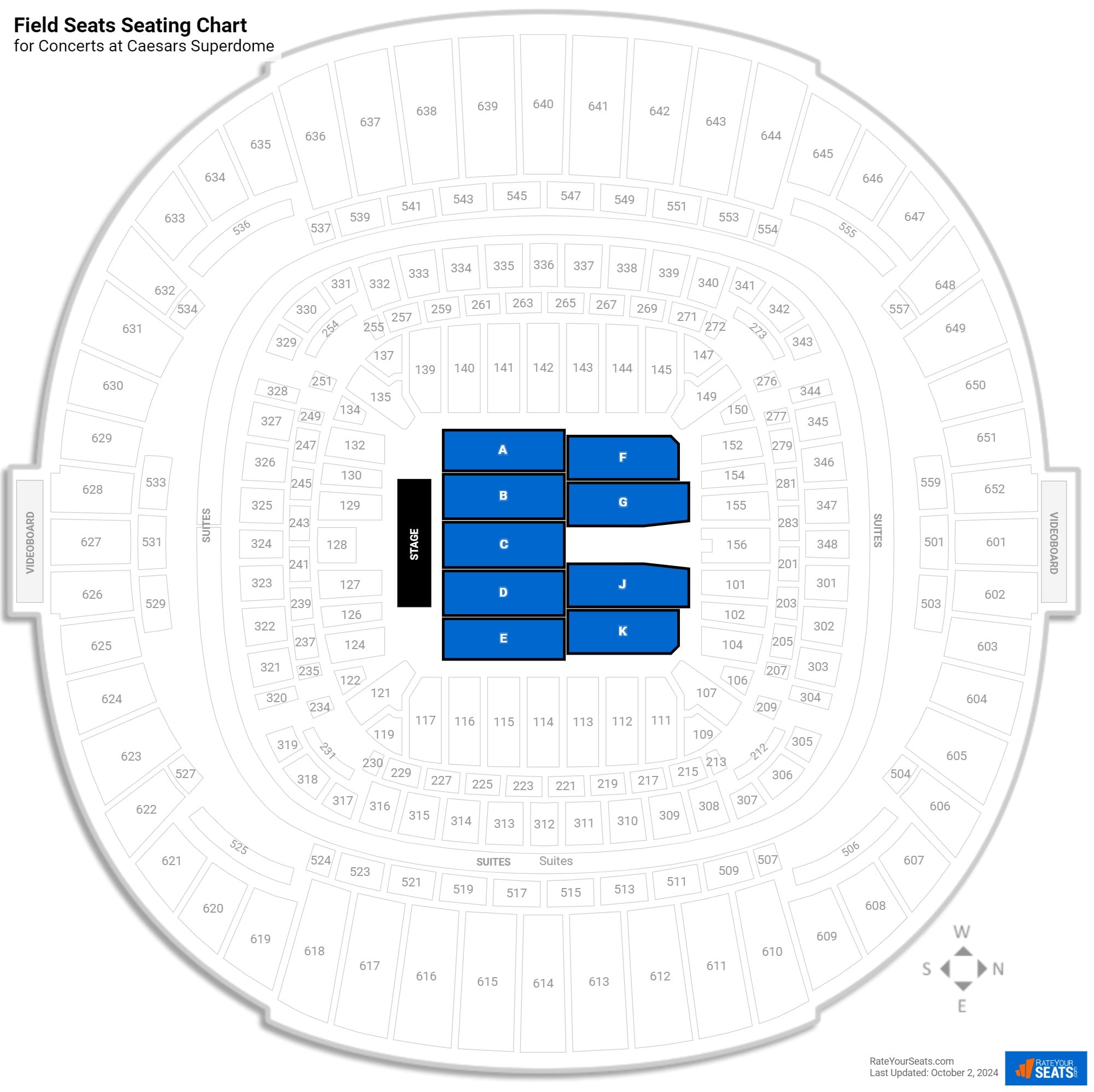 Superdome Virtual Seating Chart Mercedes Benz Superdome Tickets And