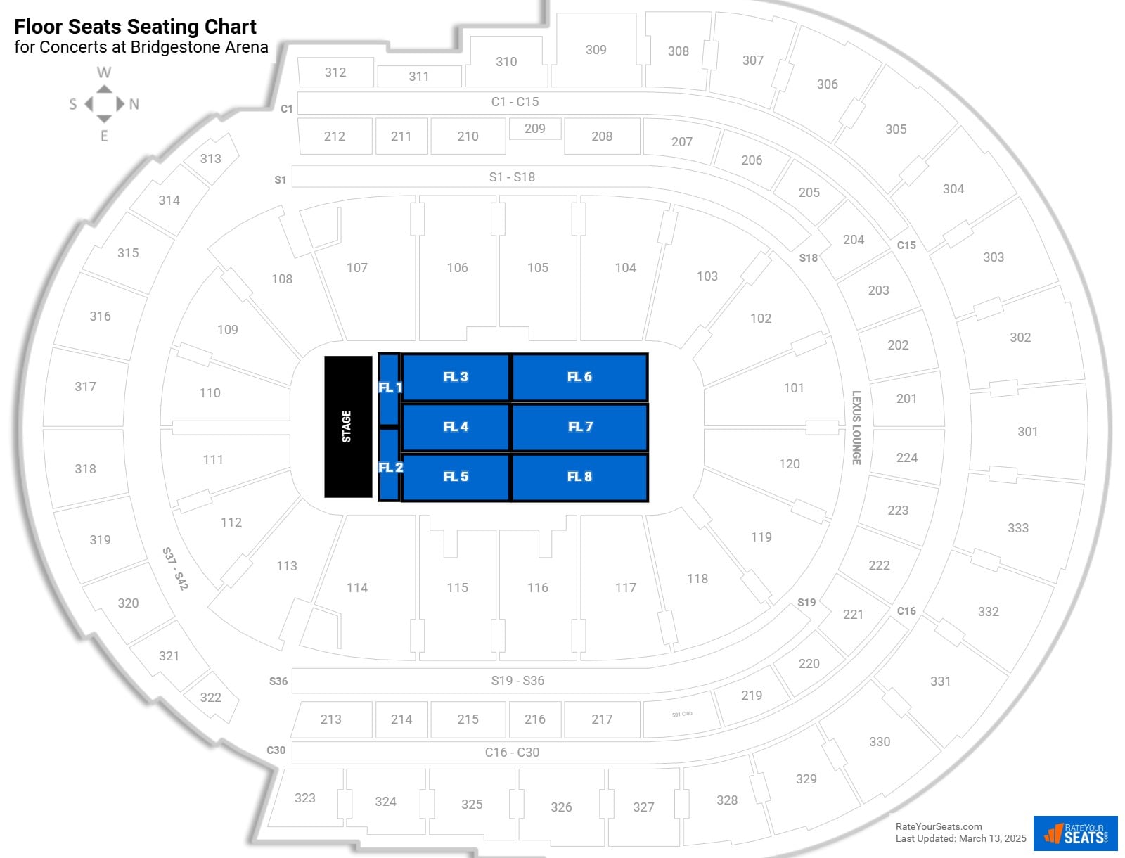 Bridgestone Arena Seating Chart Events Ticket Drawing: Stevie Nicks At