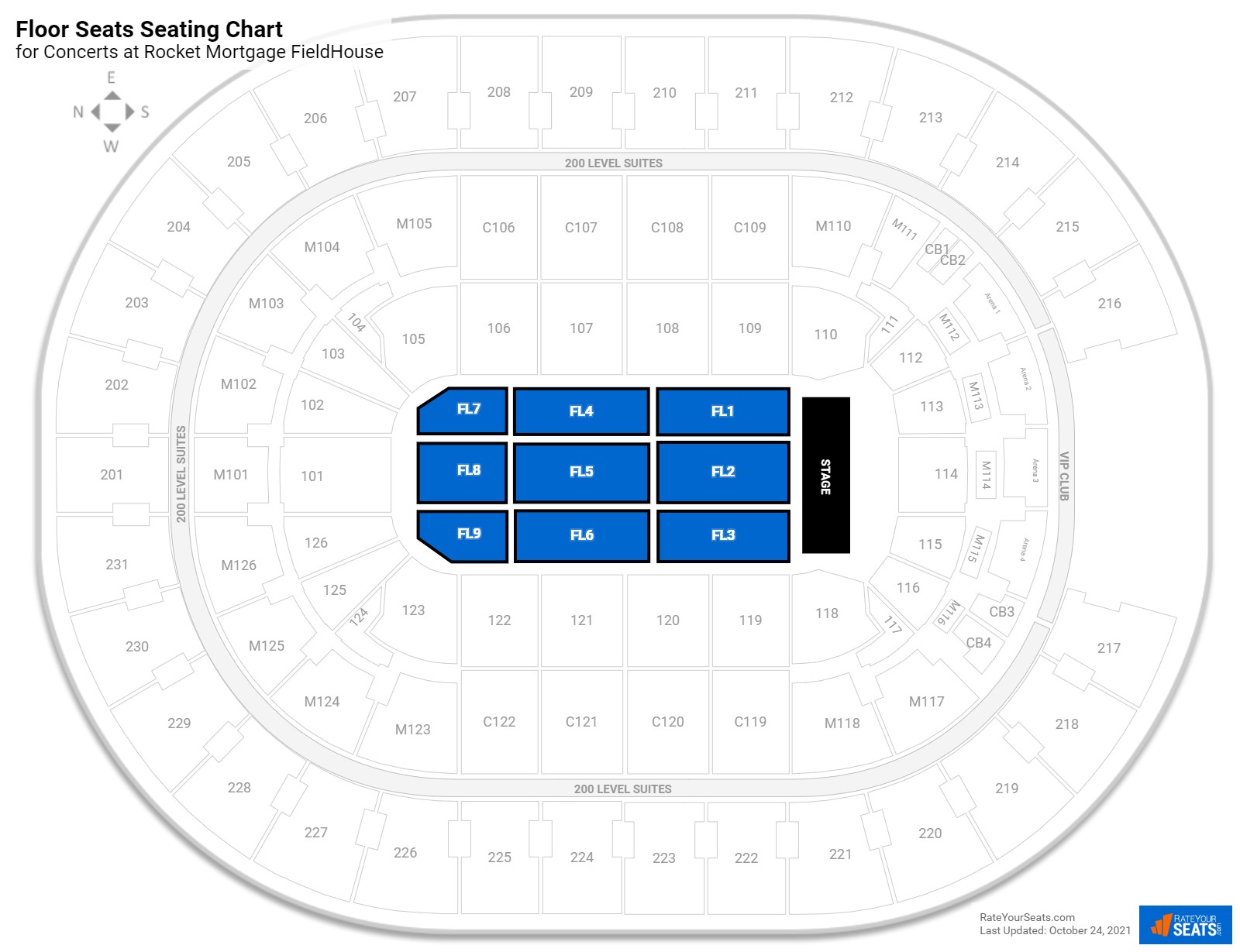 Cavs Floor Seating Chart