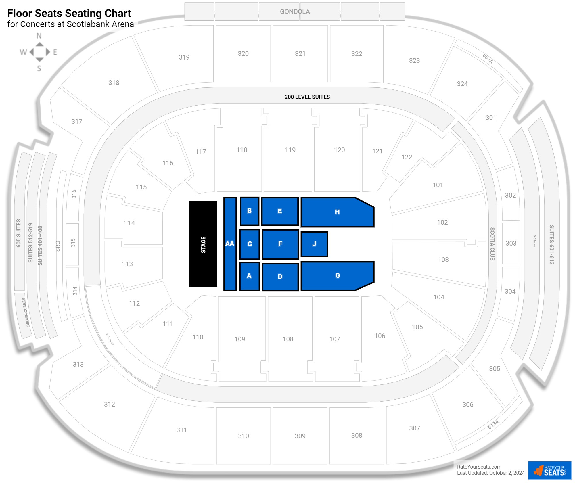 Scotiabank Arena Seating Map With Seat Numbers Concert - Infoupdate.org