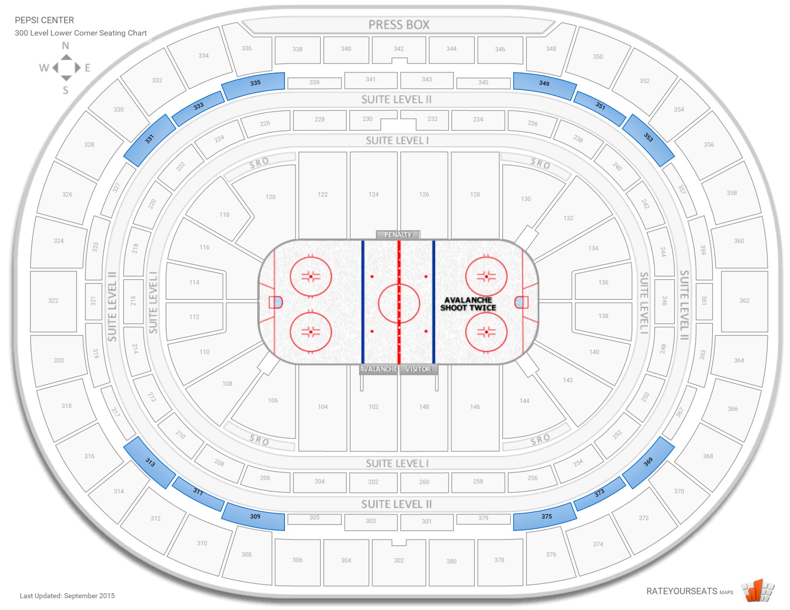 Pepsi Center Seating Chart With Row Numbers
