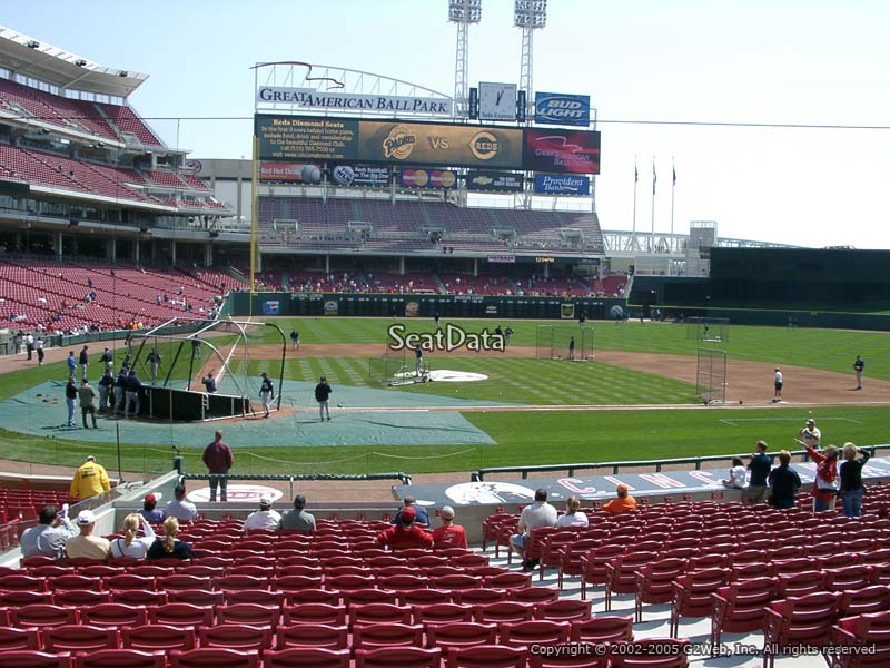 Great American Ballpark Seating Chart With Rows And Seat Numbers ...