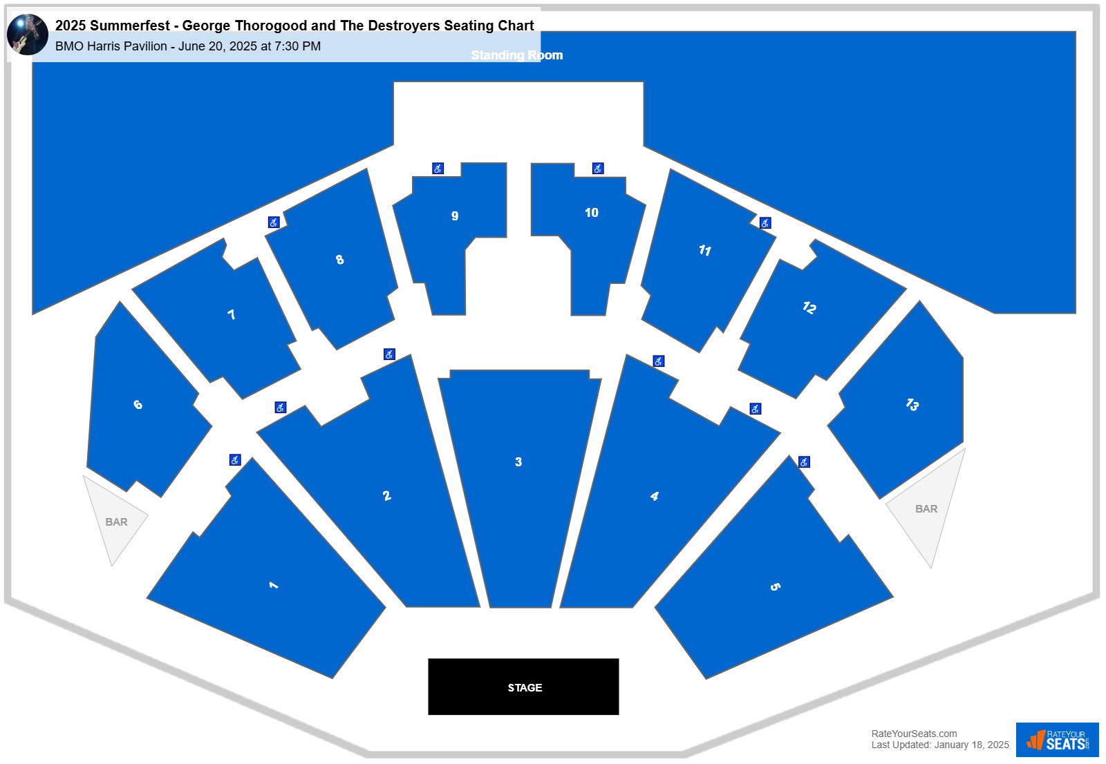 BMO Harris Pavilion Seating Chart - RateYourSeats.com