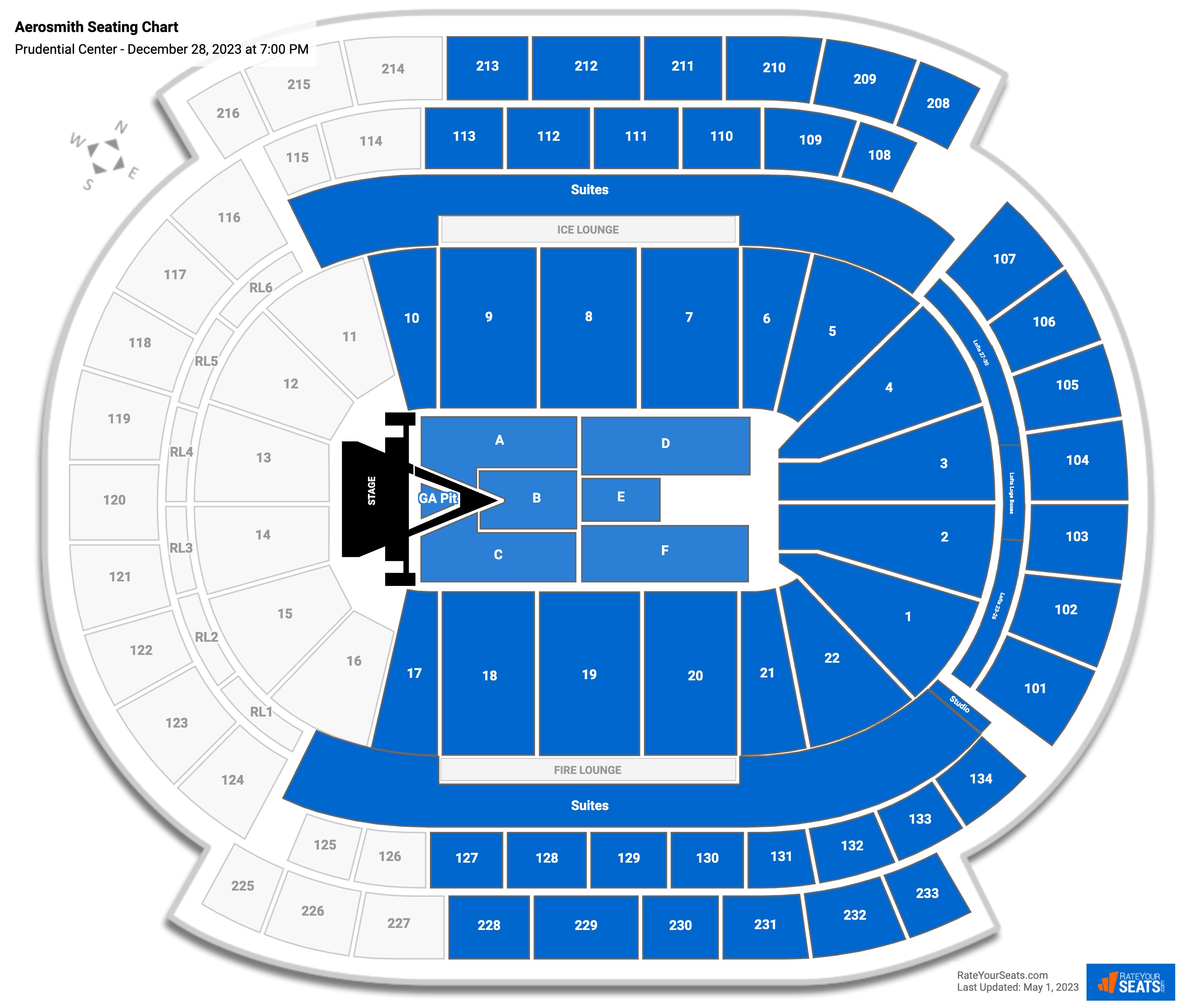 Prudential Center Concert Seating Chart - RateYourSeats.com