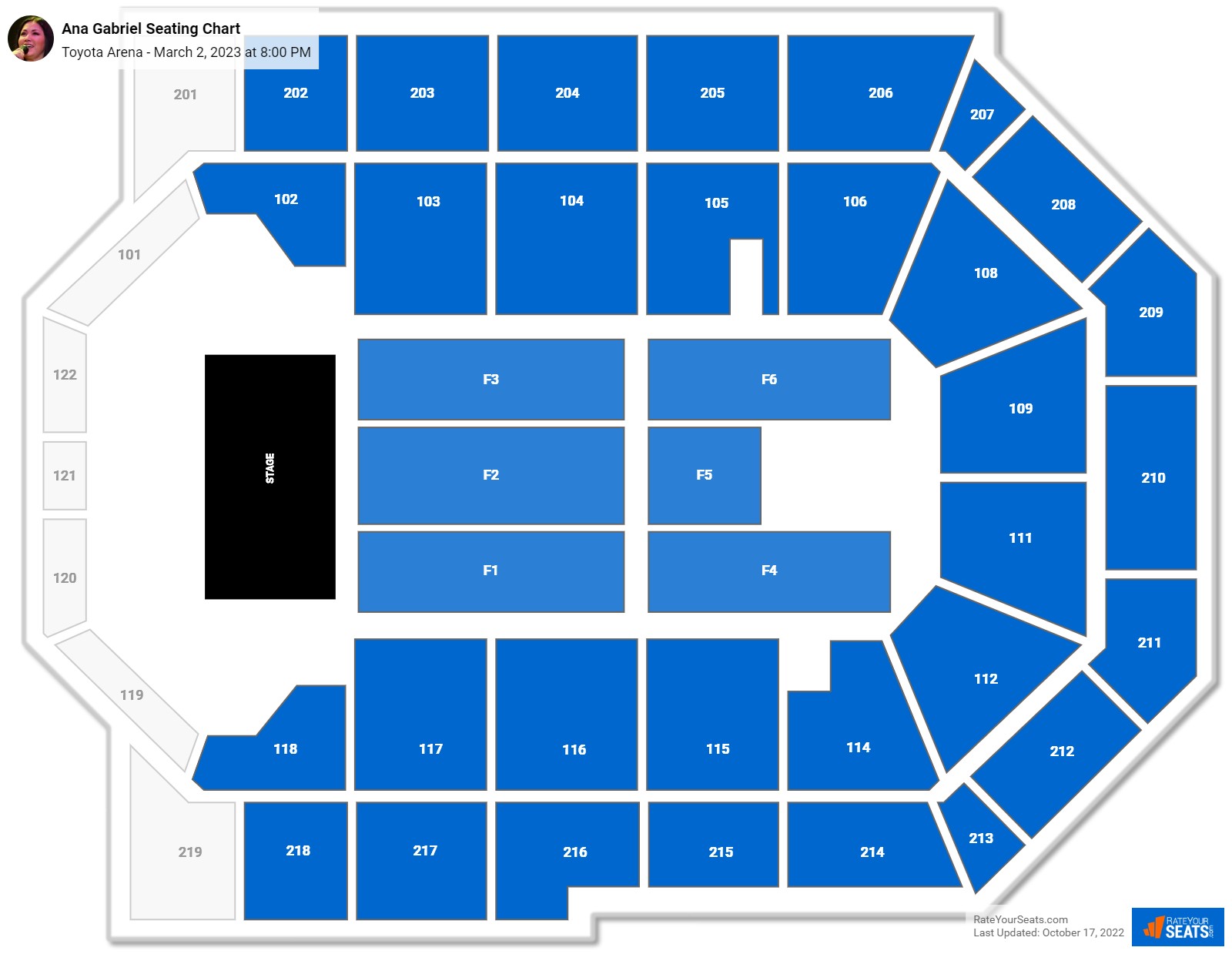 Toyota Arena Seating Chart - RateYourSeats.com