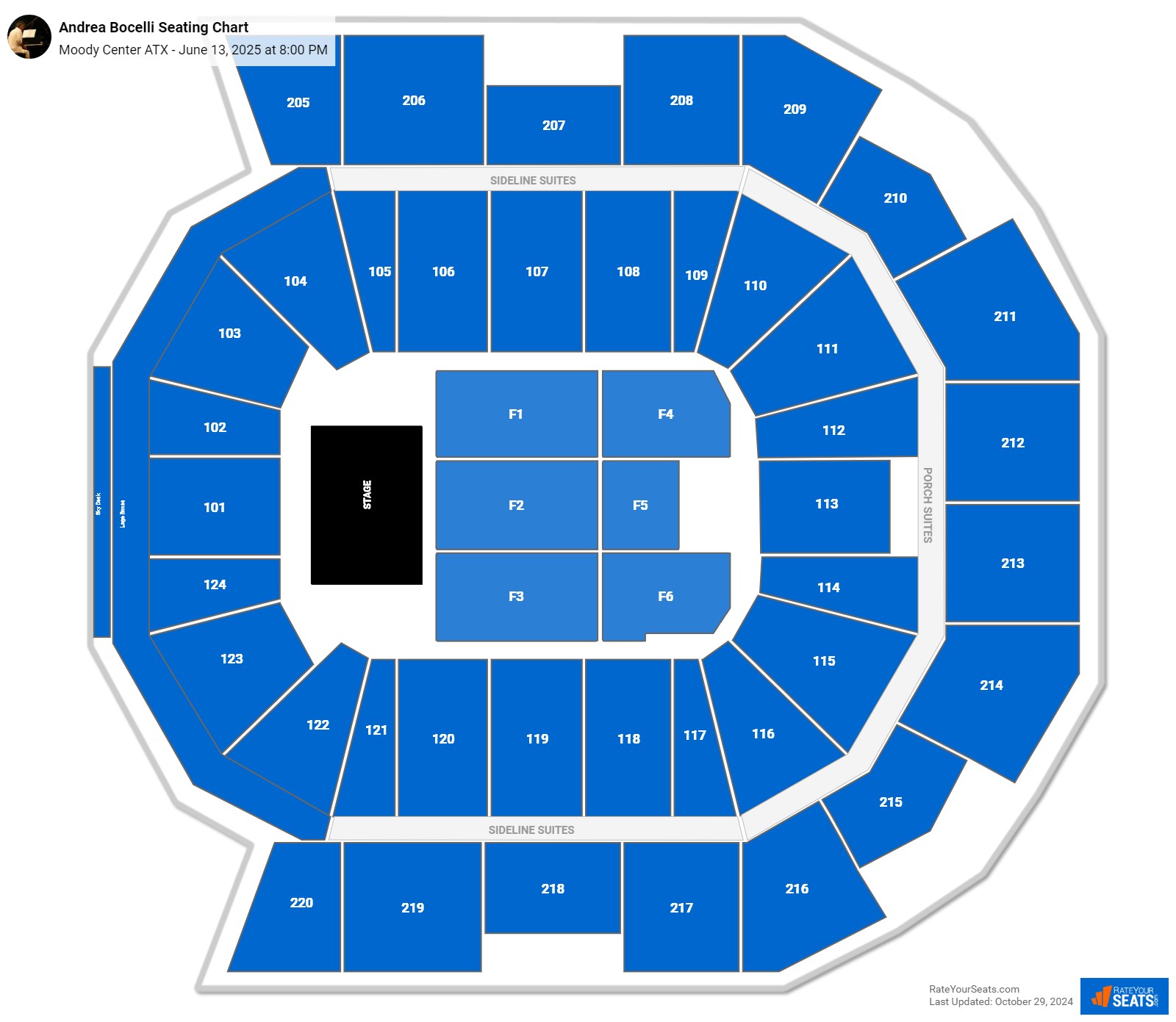 Moody Center ATX Concert Seating Chart - RateYourSeats.com