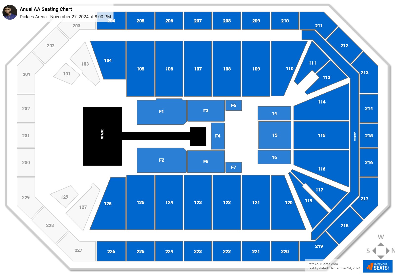 Dickies Arena Concert Seating Chart - RateYourSeats.com