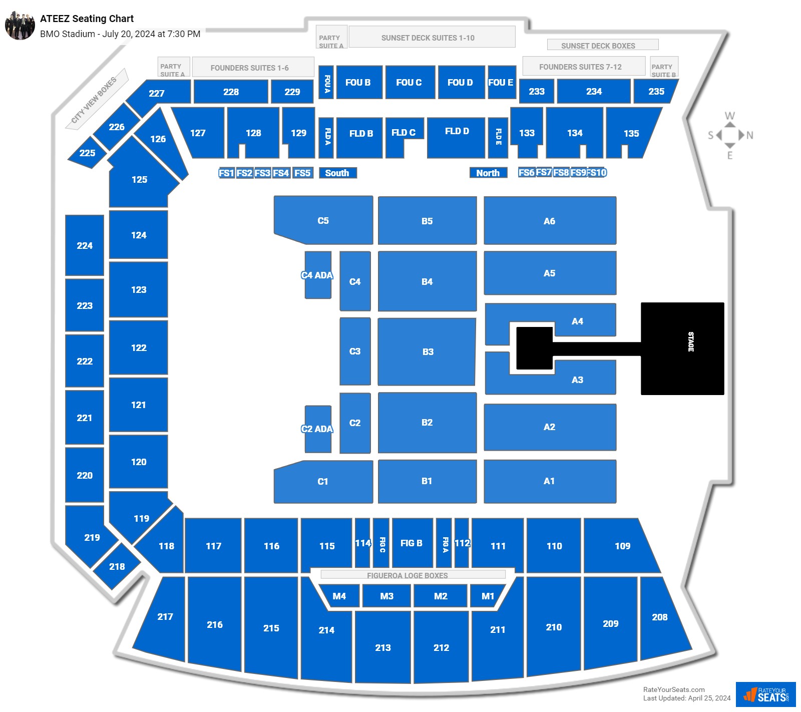 BMO Stadium Concert Seating Chart - RateYourSeats.com