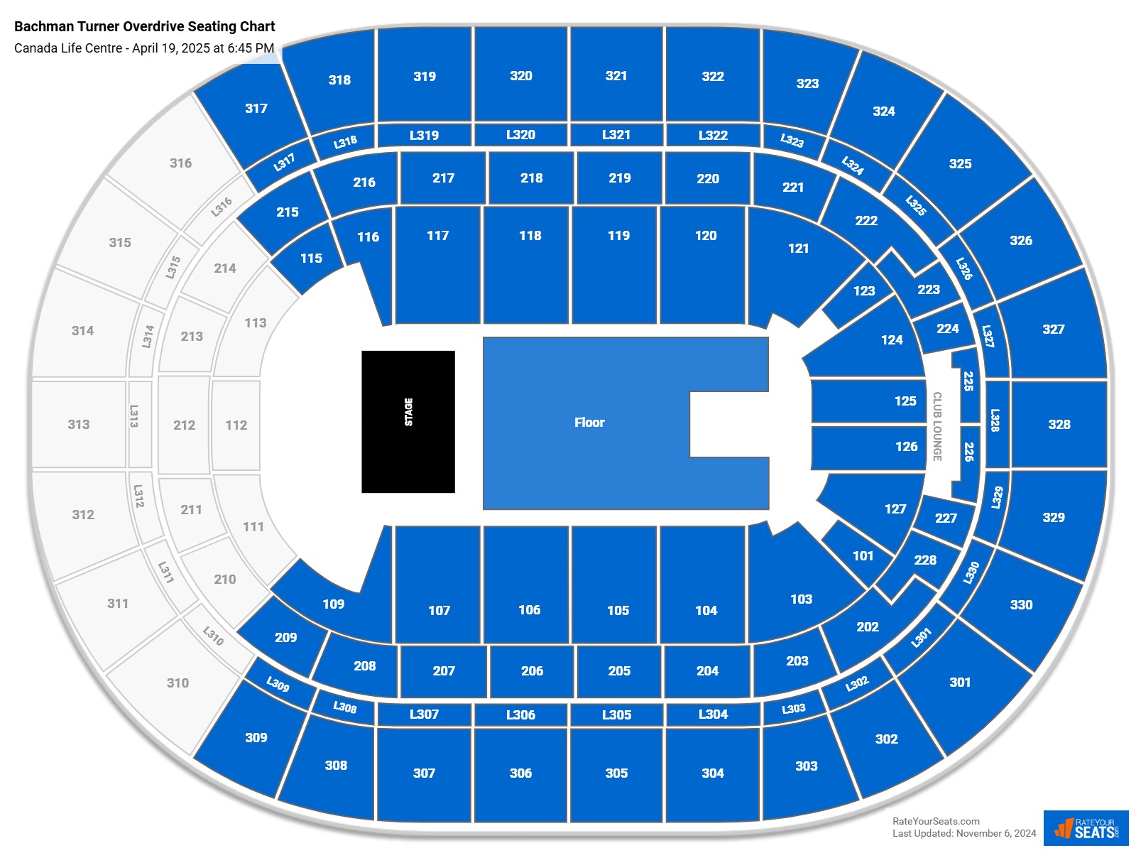 Canada Life Centre Concert Seating Chart - RateYourSeats.com