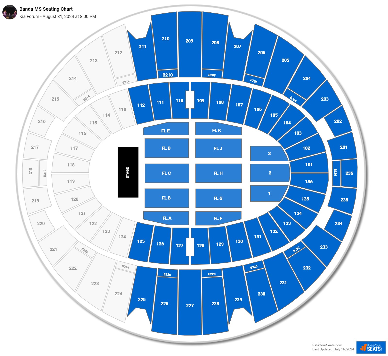 Kia Forum Seating Chart - RateYourSeats.com