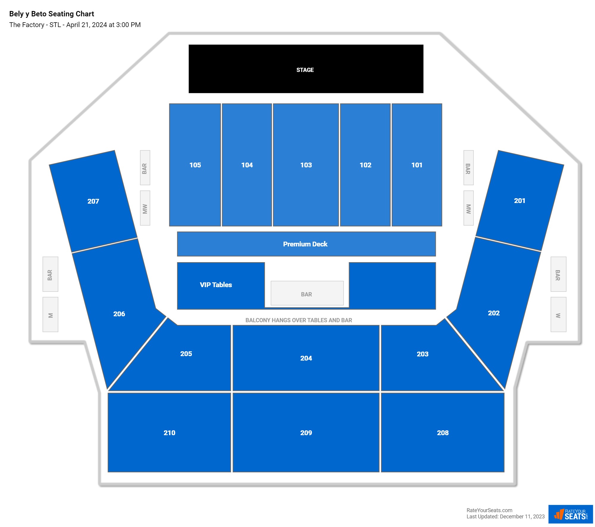 The Factory - STL Seating Chart - RateYourSeats.com
