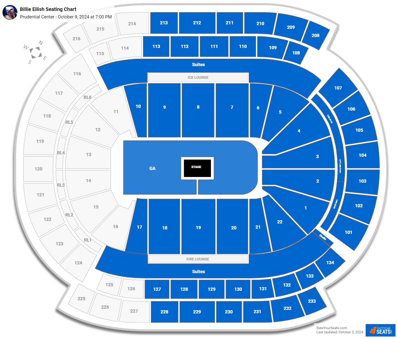 Prudential Center Concert Seating Chart - RateYourSeats.com