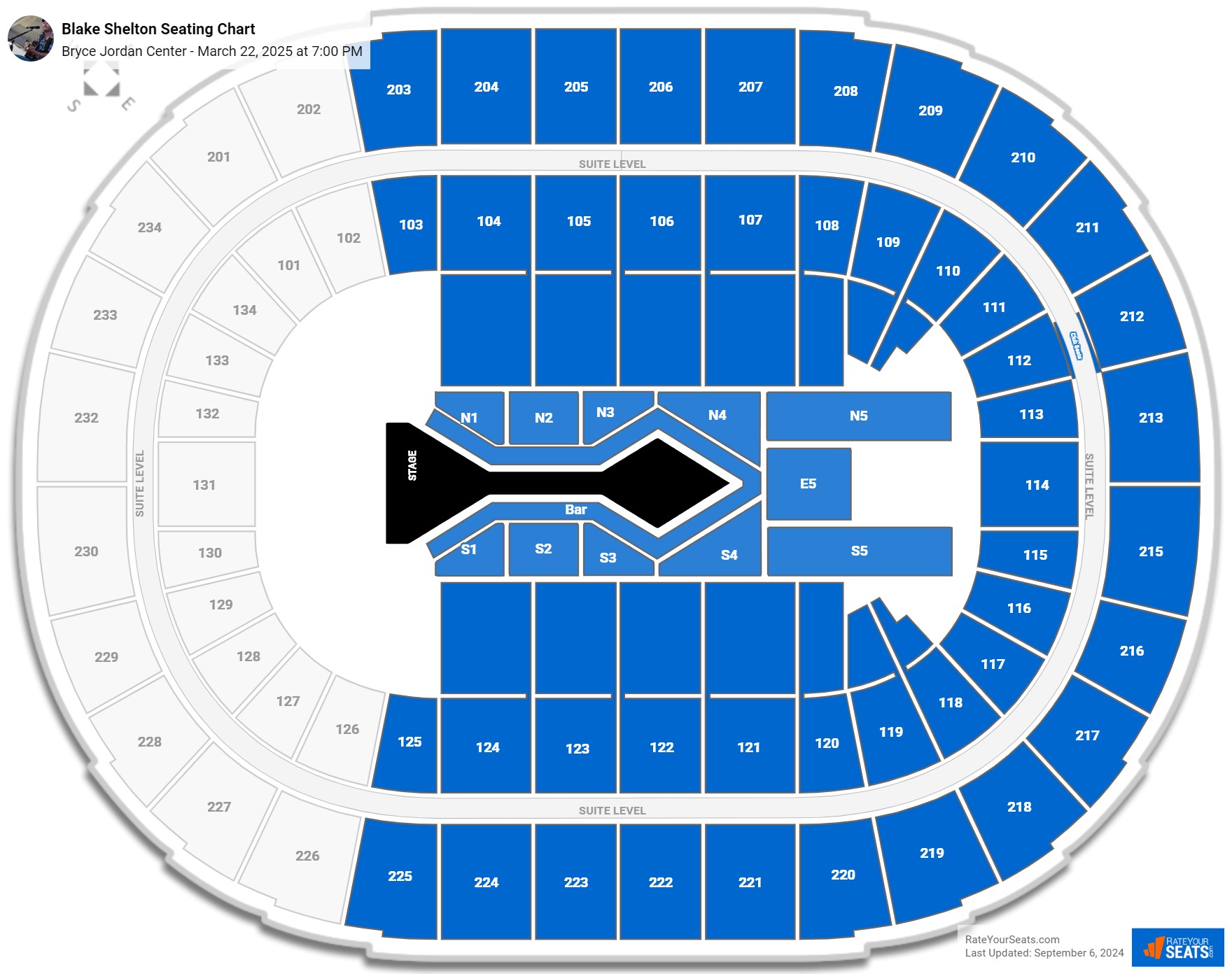 Bryce Jordan Center Concert Seating Chart - RateYourSeats.com