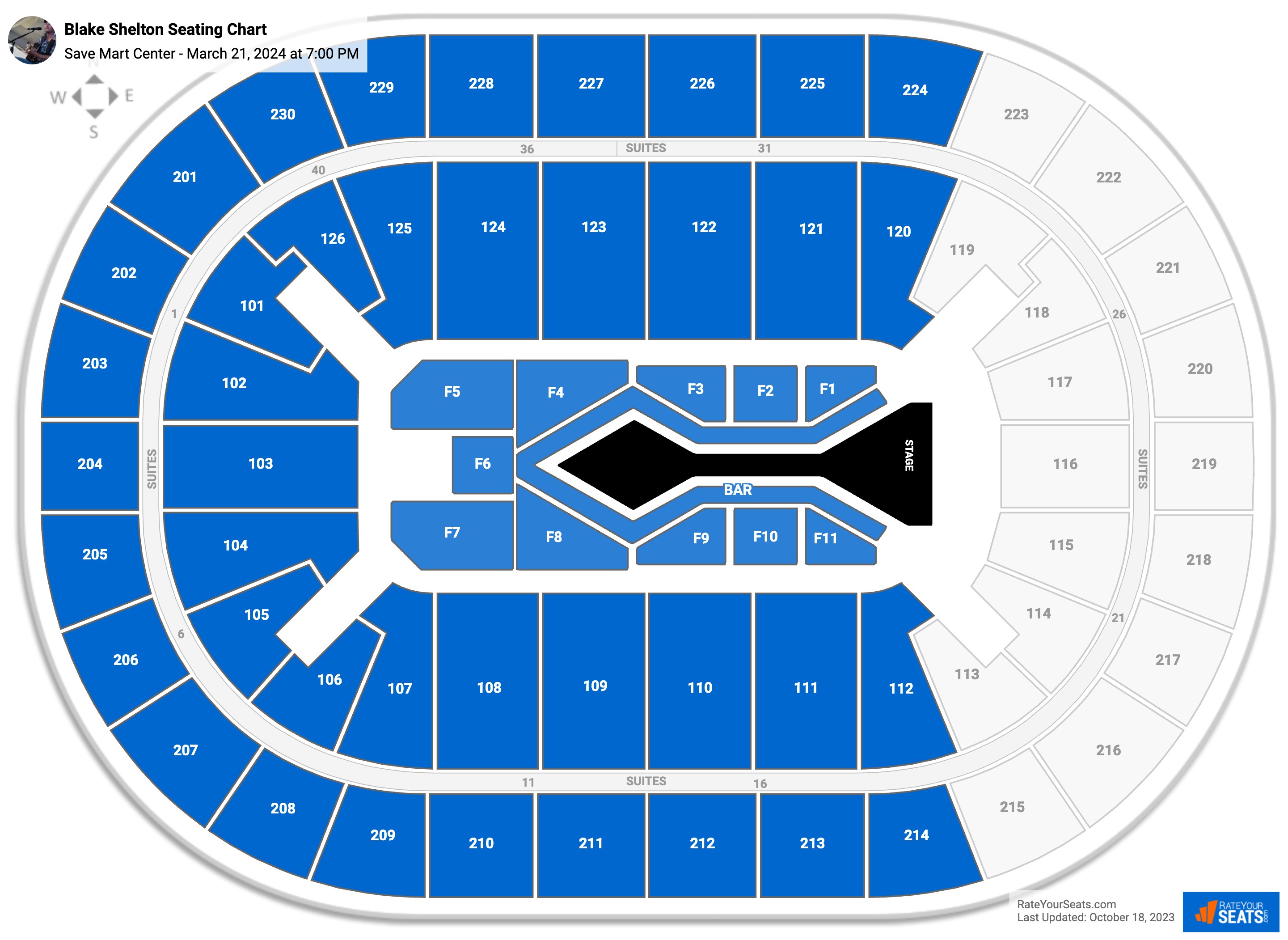Save Mart Center Seating Chart - RateYourSeats.com