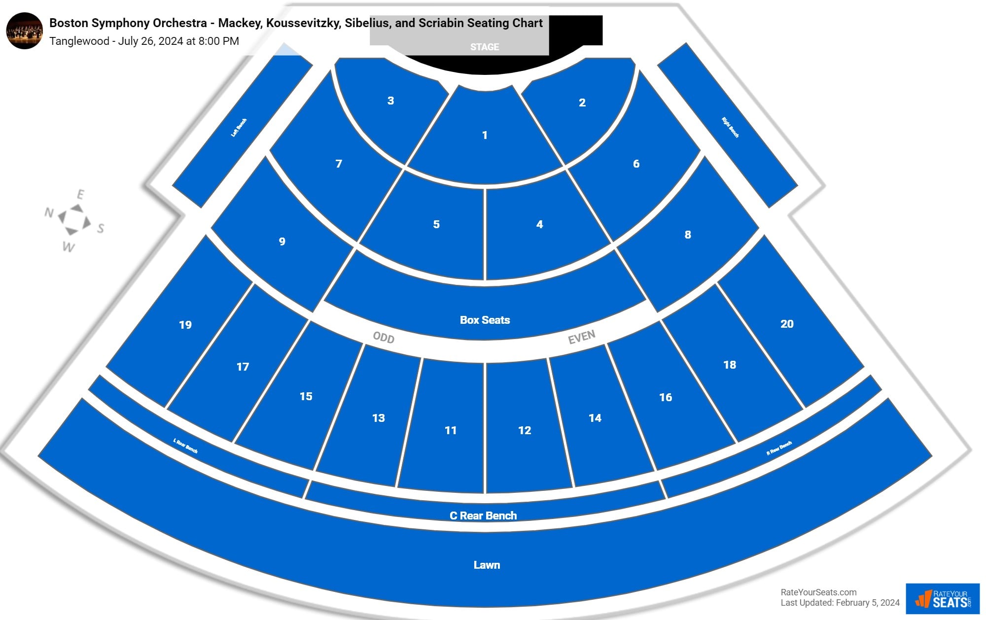 Tanglewood Seating Chart - RateYourSeats.com