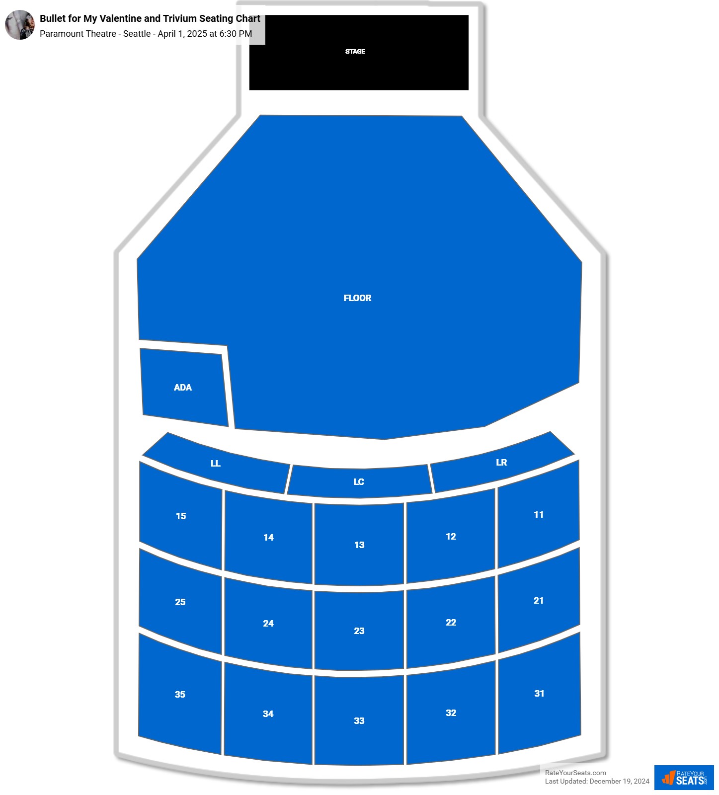 Paramount Theatre - Seattle Seating Chart - RateYourSeats.com