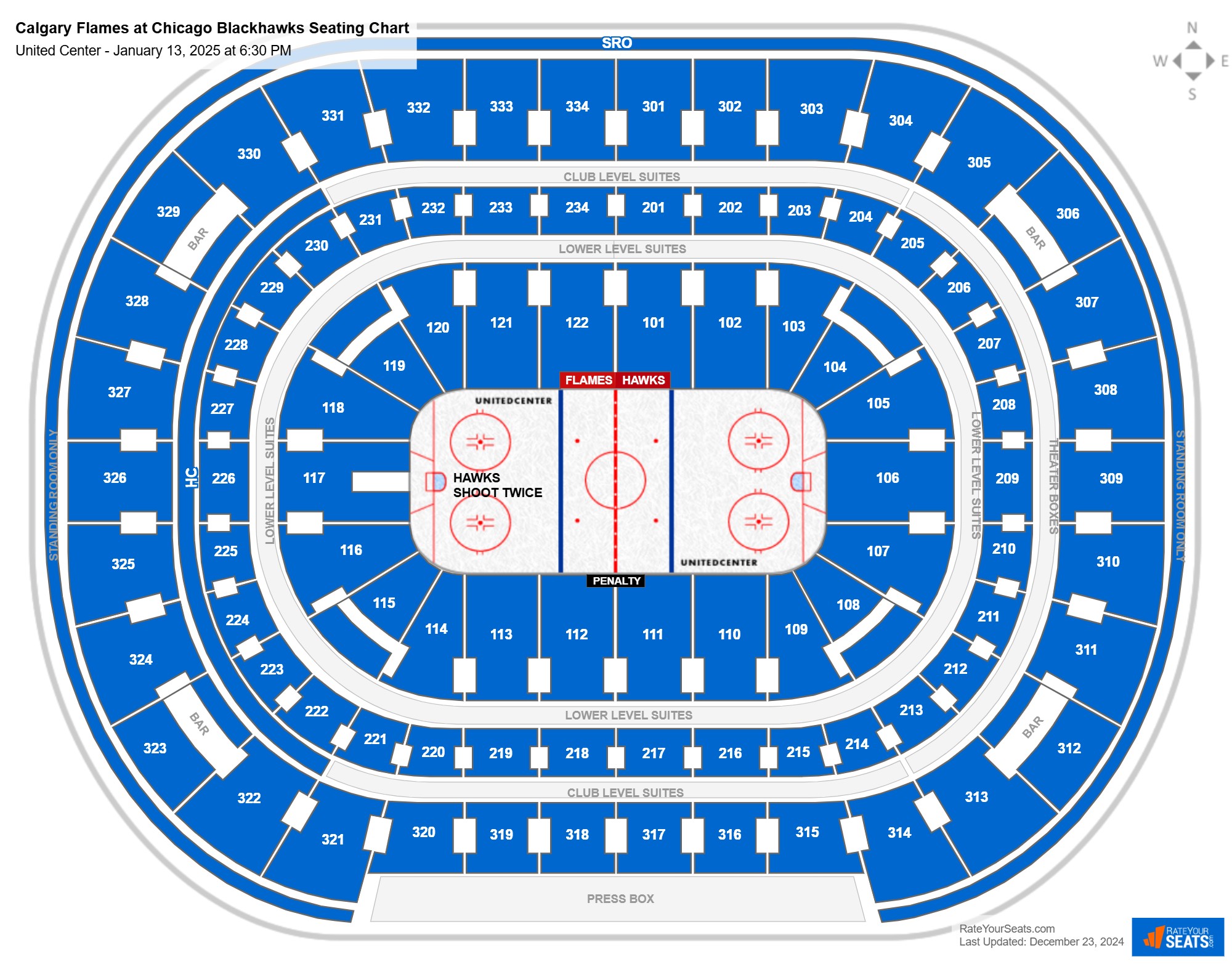 United Center Concert Seating Chart - RateYourSeats.com