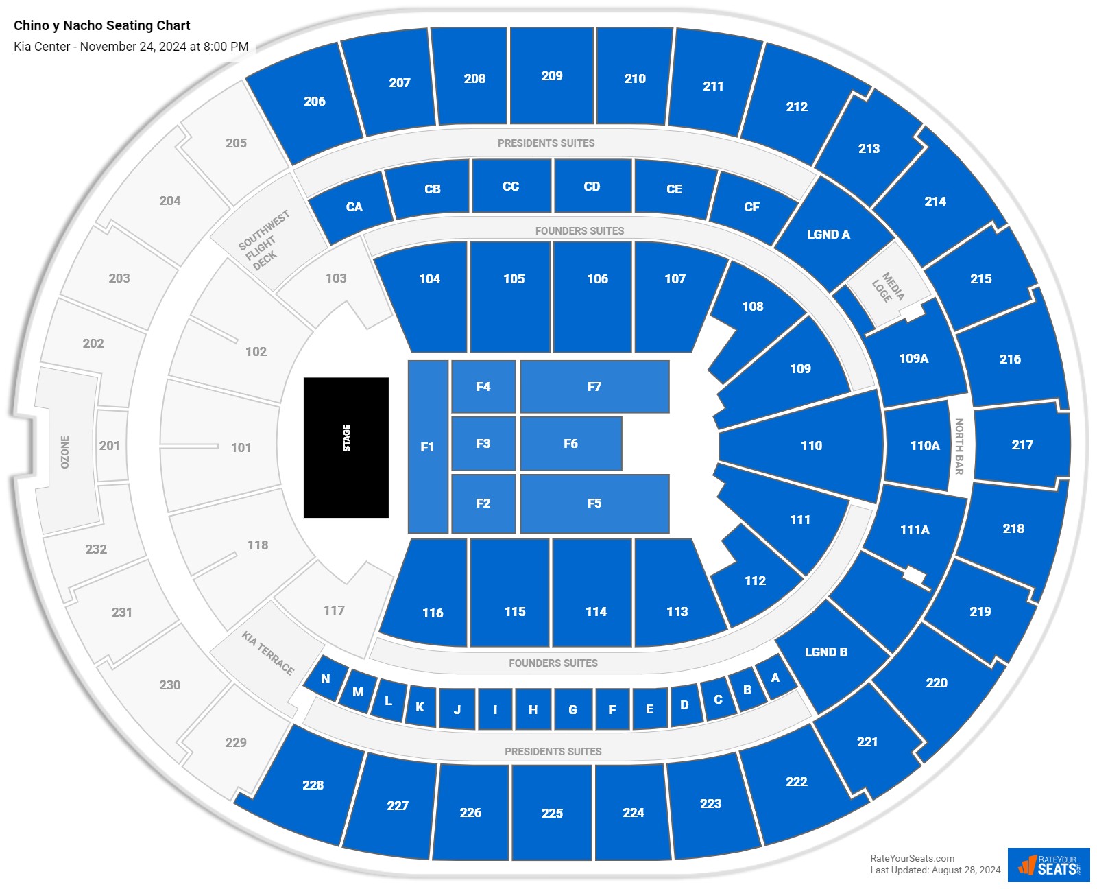 Kia Center Concert Seating Chart - RateYourSeats.com