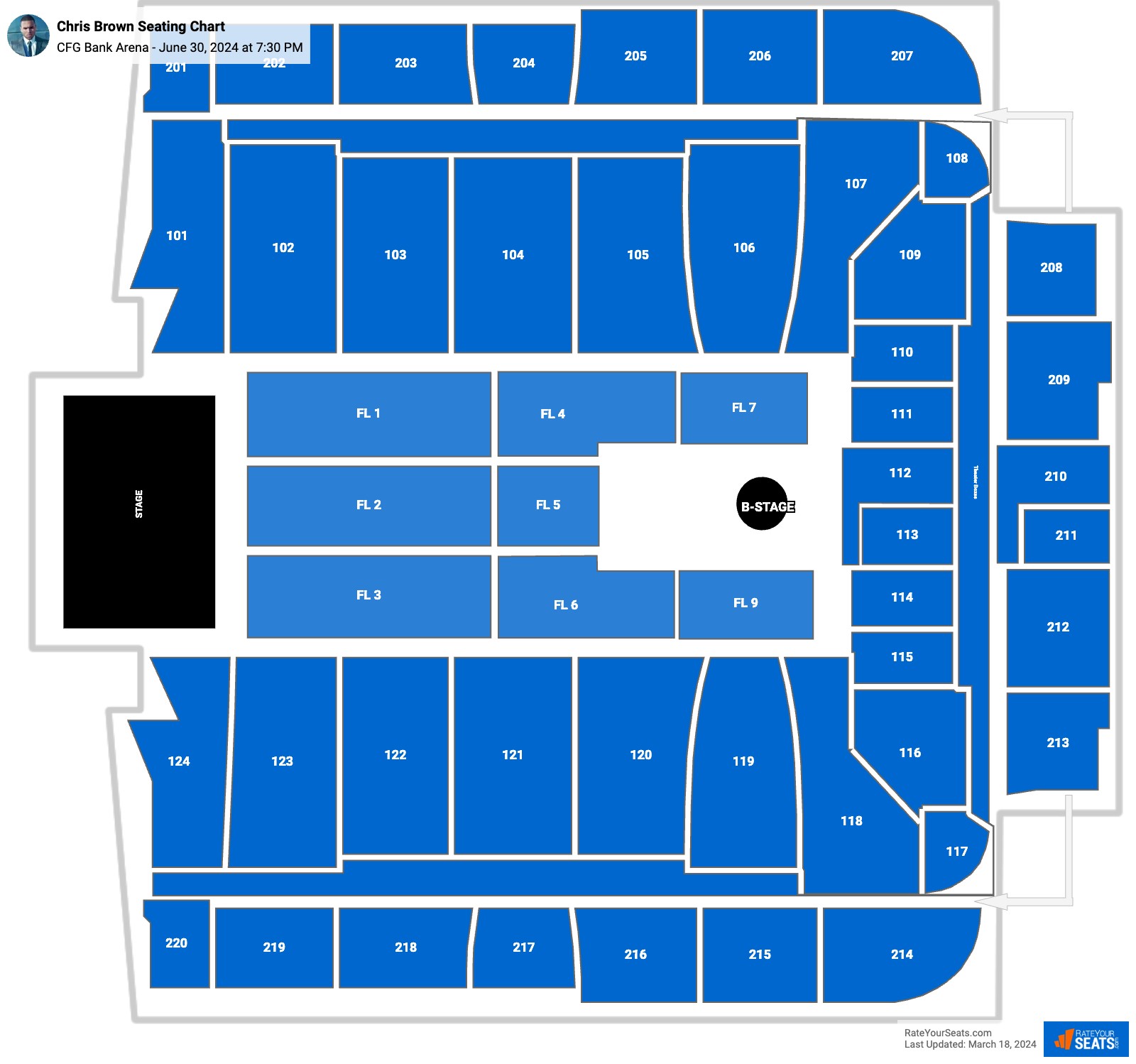 CFG Bank Arena Seating Chart - RateYourSeats.com
