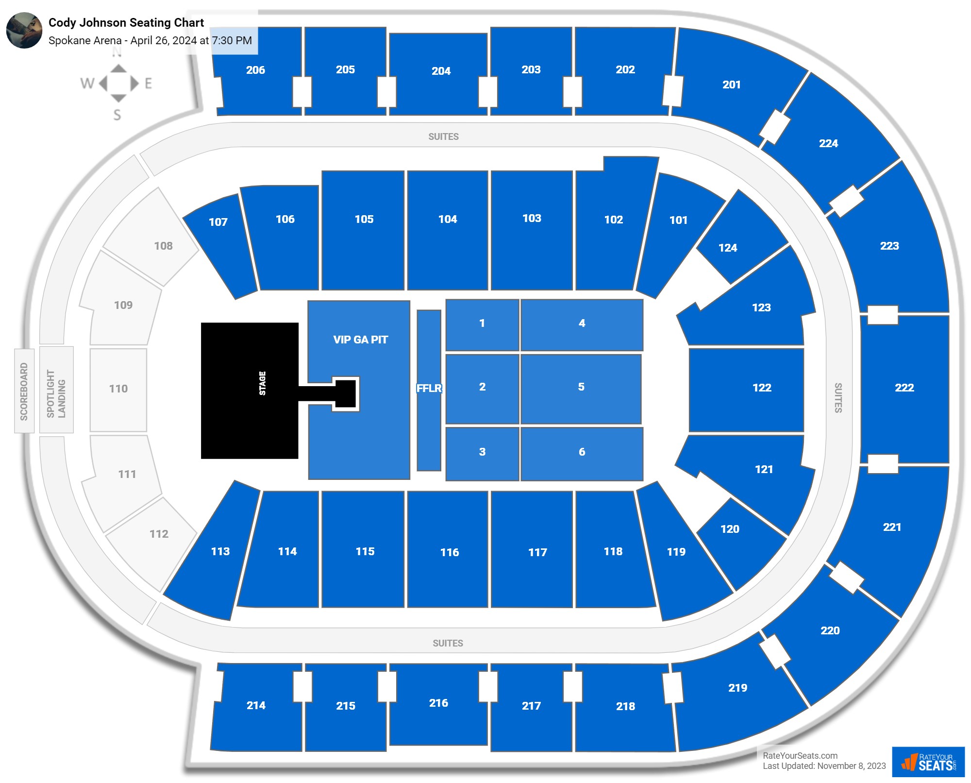 Spokane Arena Concert Seating Chart - RateYourSeats.com