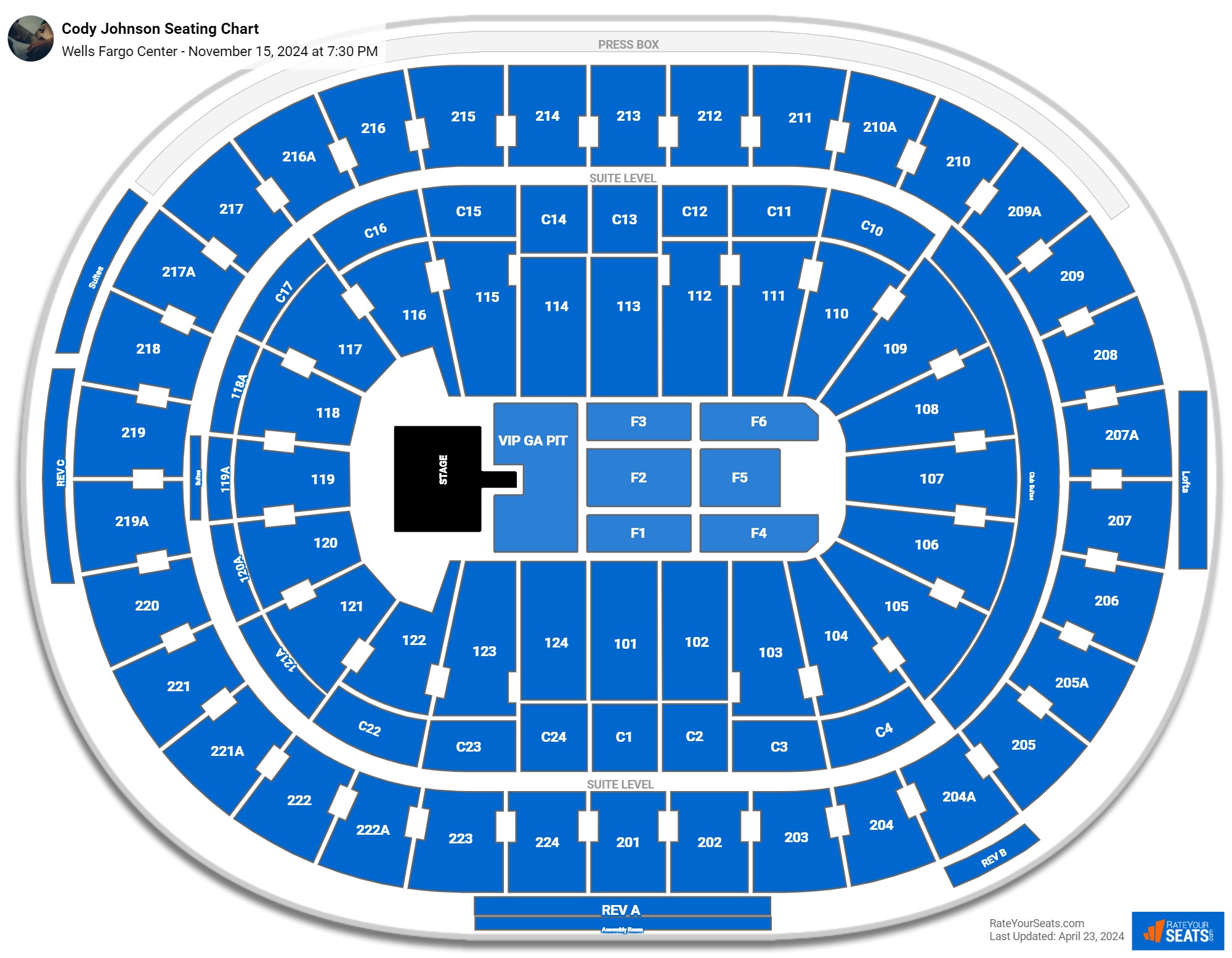 Wells Fargo Center Concert Seating Chart - RateYourSeats.com