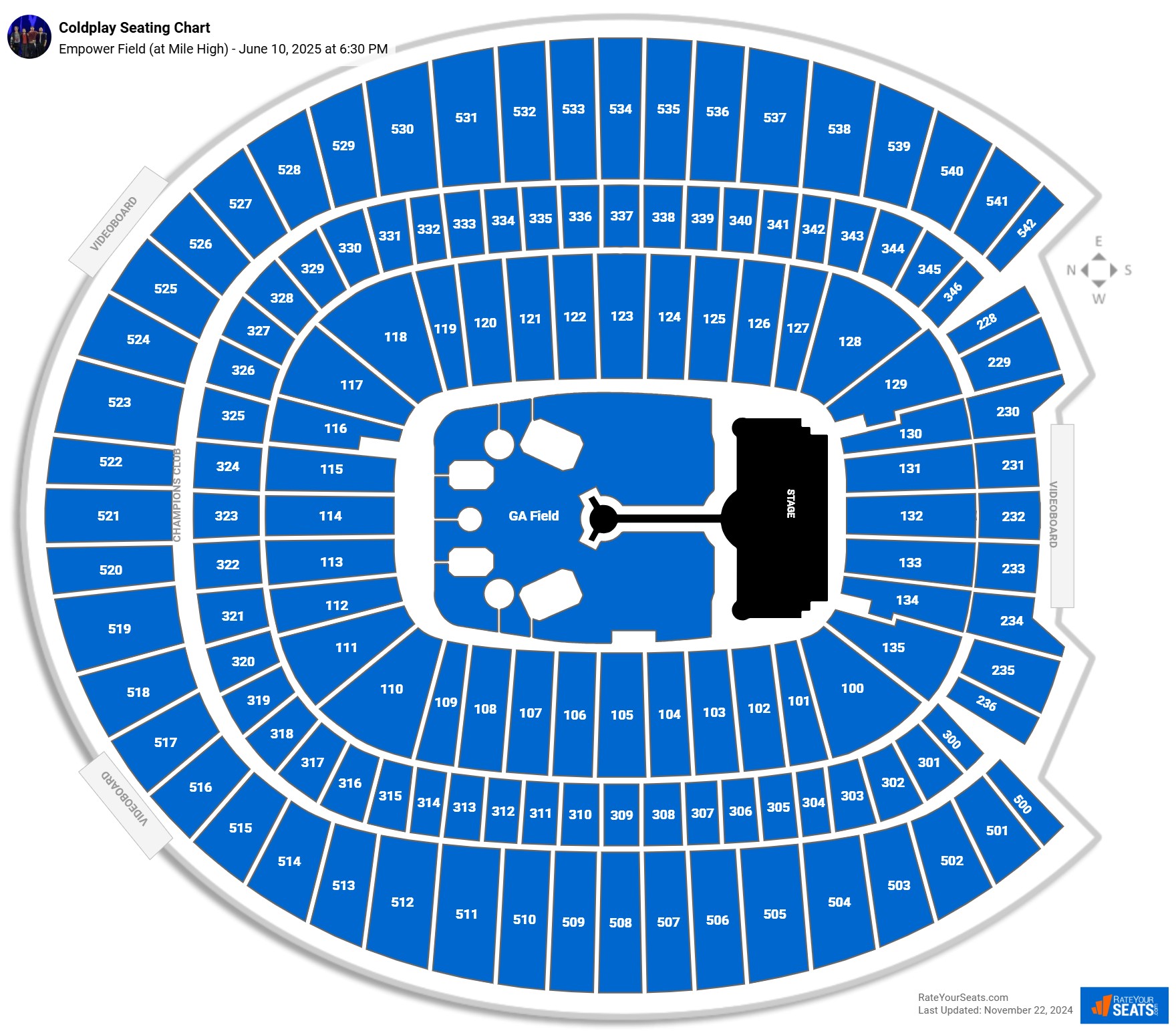 Empower Field Concert Seating Chart - RateYourSeats.com