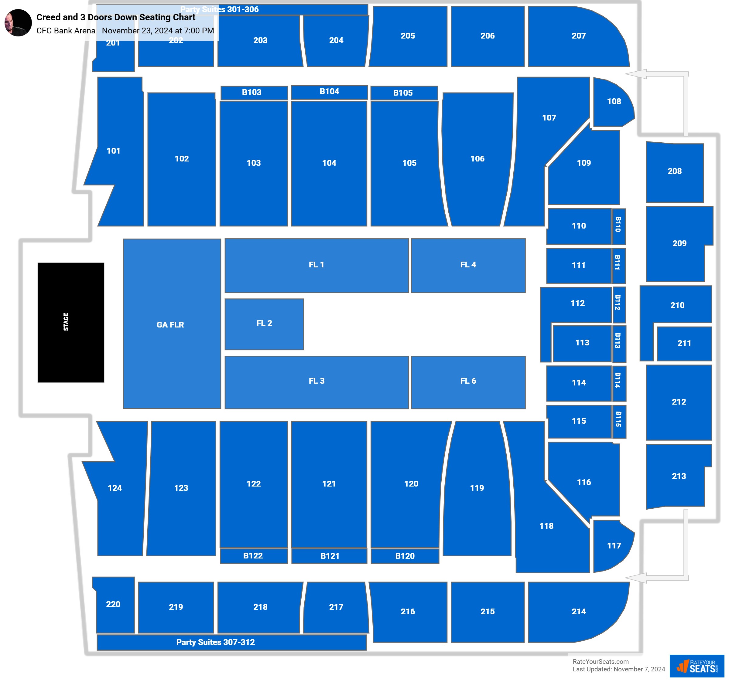 CFG Bank Arena Seating Chart - RateYourSeats.com