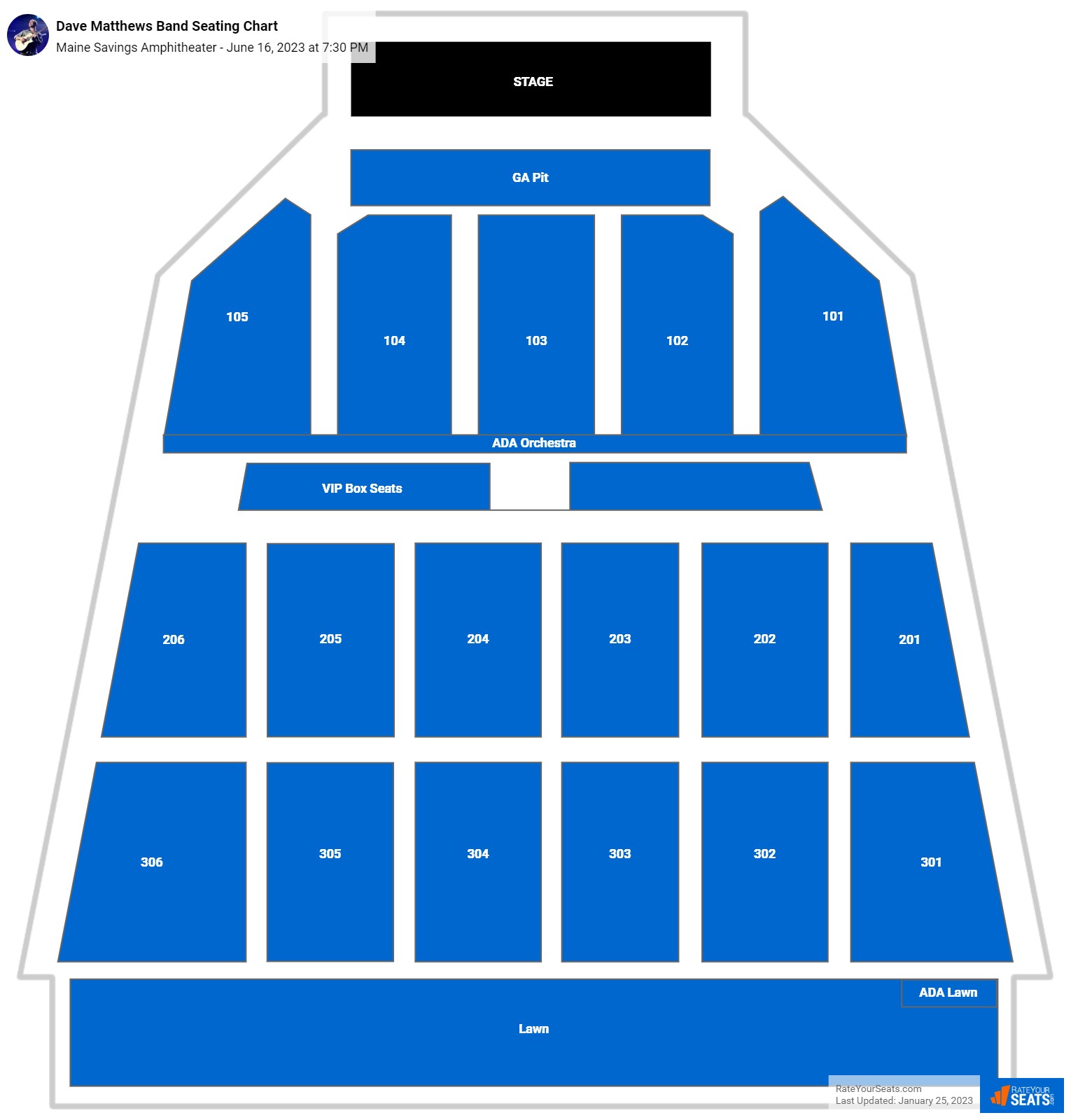 Maine Savings Amphitheater Seating Chart - RateYourSeats.com