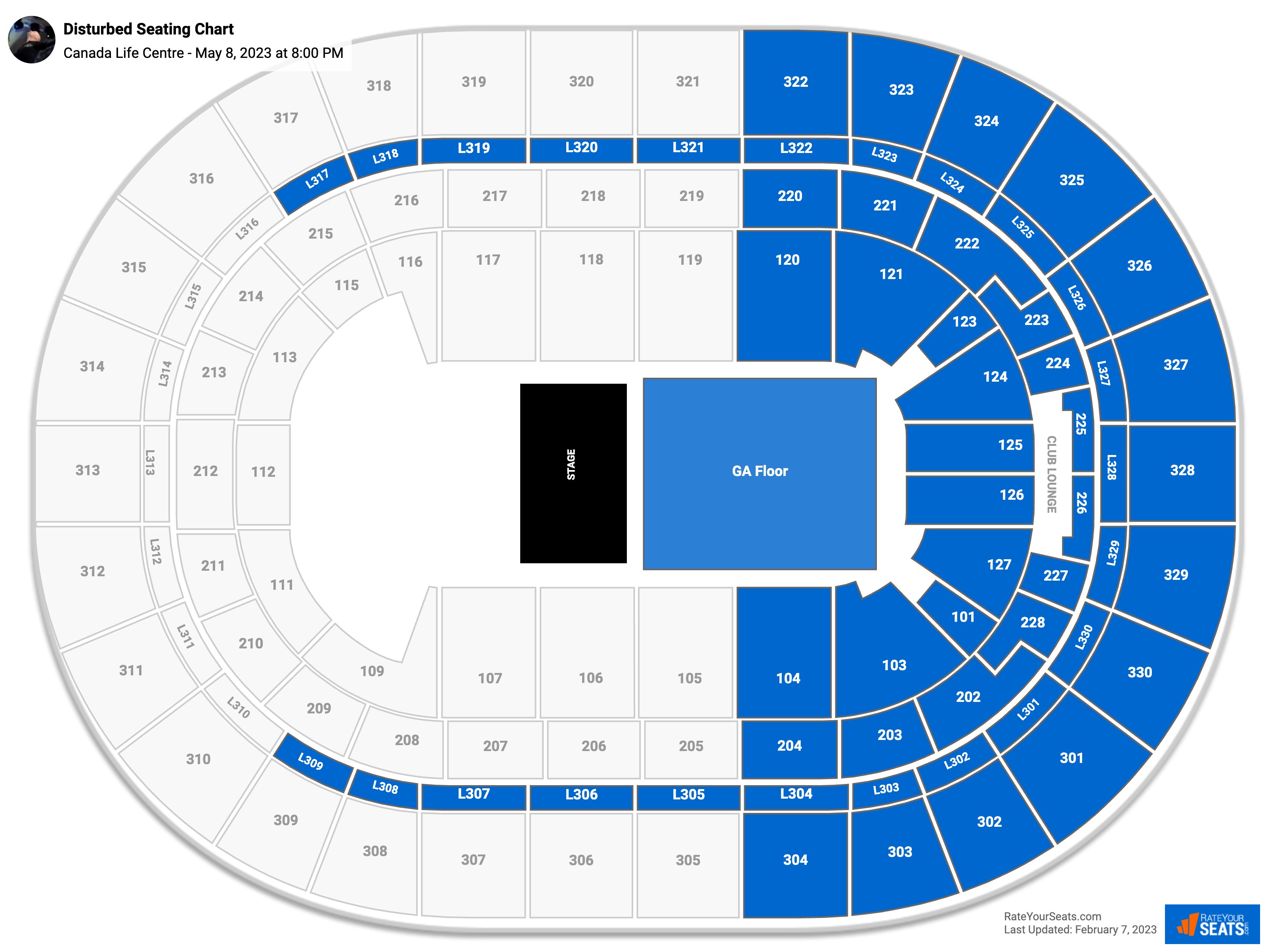 Canada Life Centre Concert Seating Chart - RateYourSeats.com