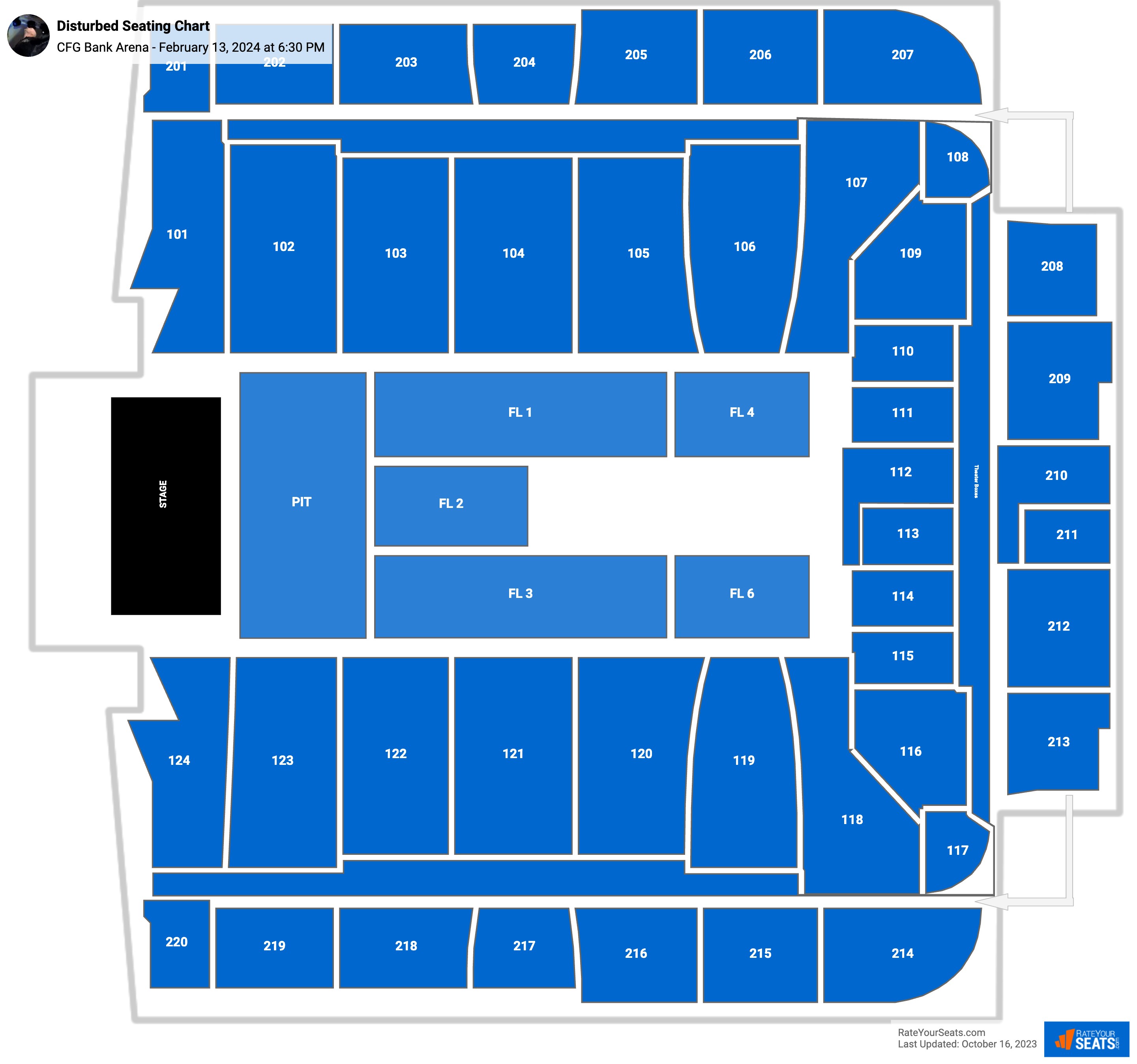 CFG Bank Arena Seating Chart - RateYourSeats.com