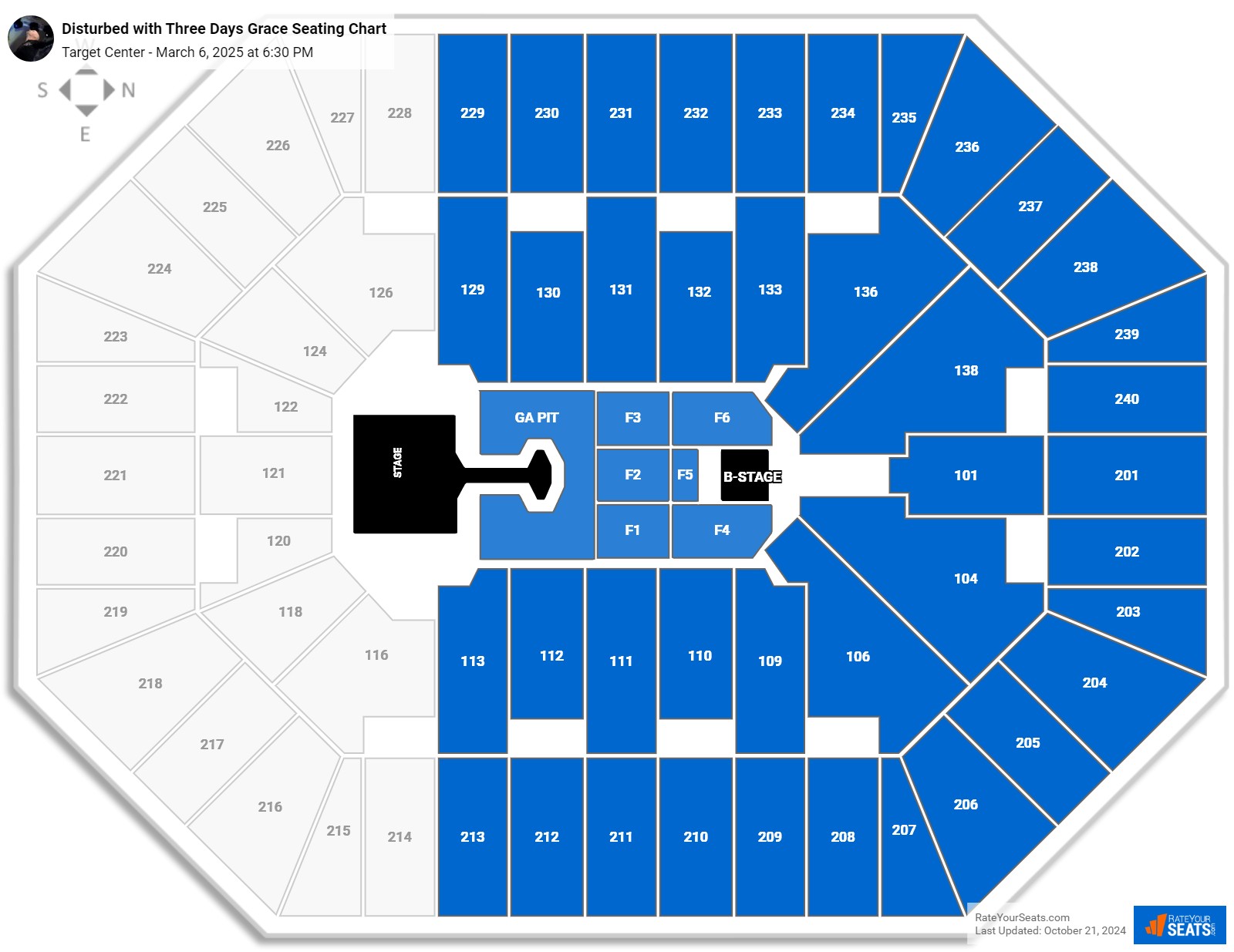 Target Center Concert Seating Chart - RateYourSeats.com