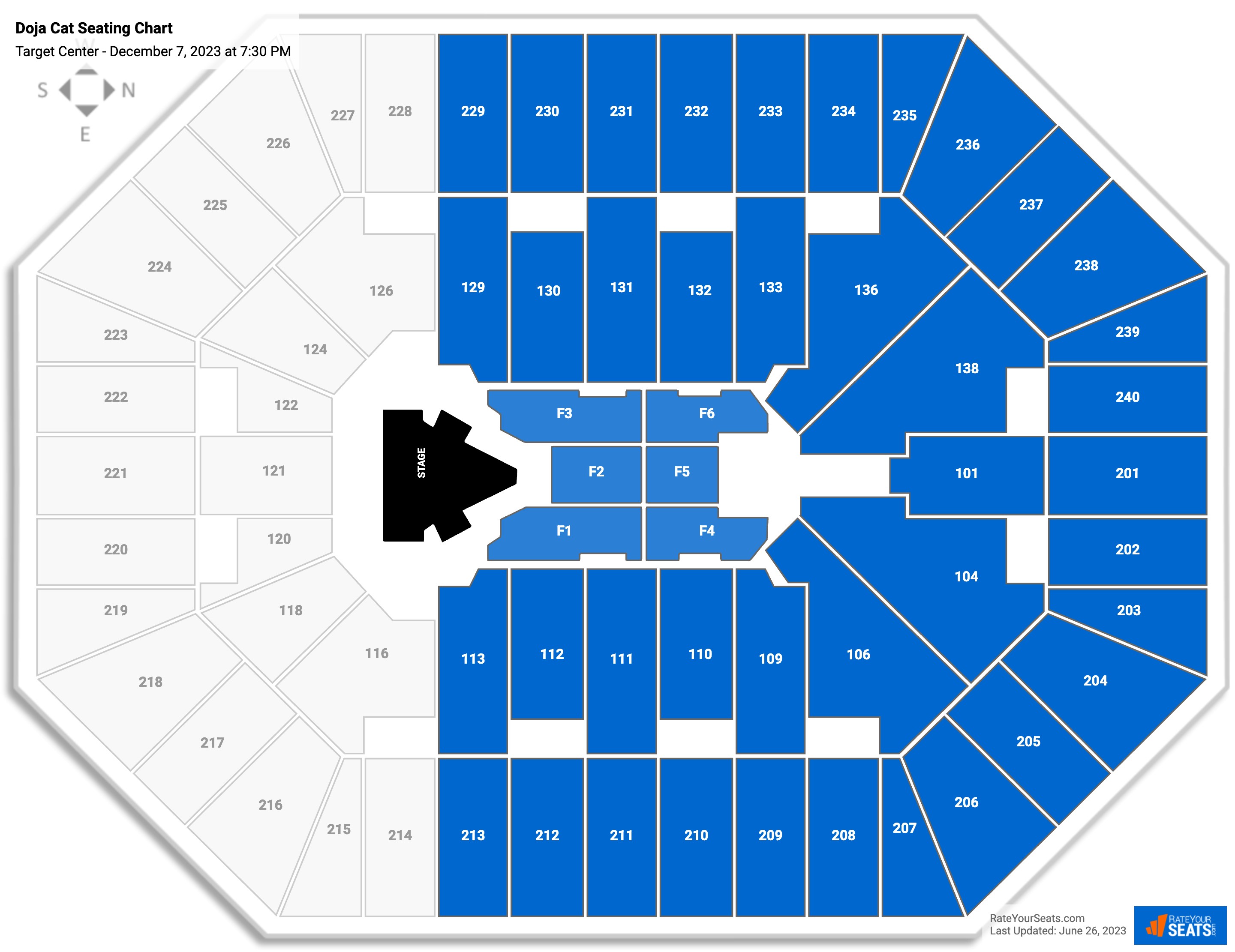 Target Center Concert Seating Chart - RateYourSeats.com