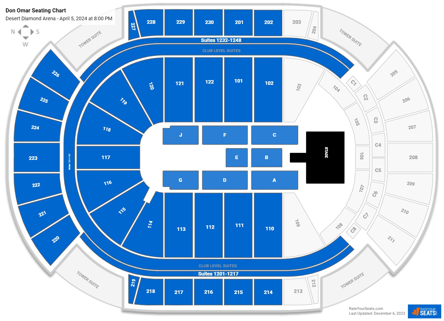 Desert Diamond Arena Seating Chart - RateYourSeats.com