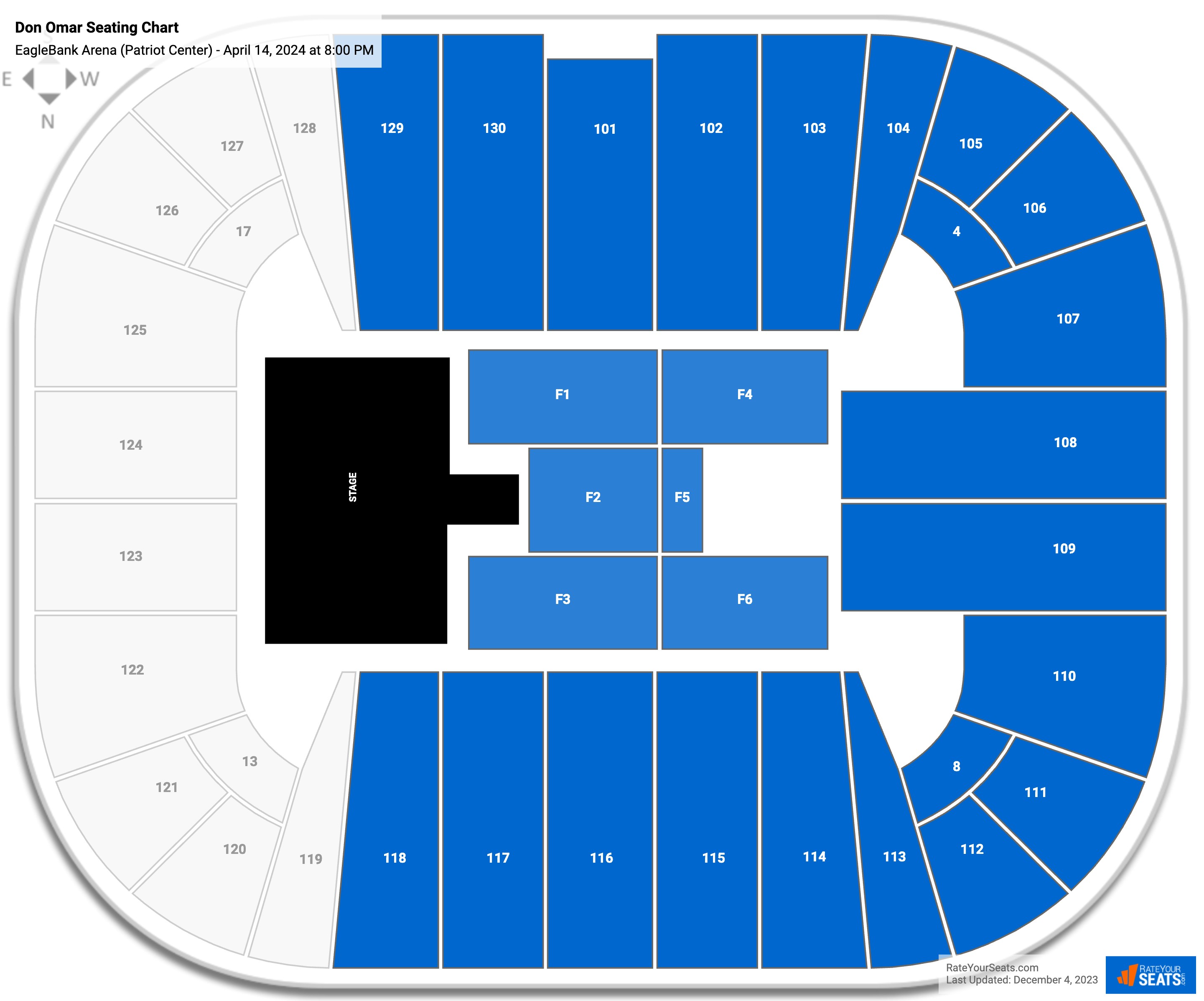 EagleBank Arena Seating Chart - RateYourSeats.com