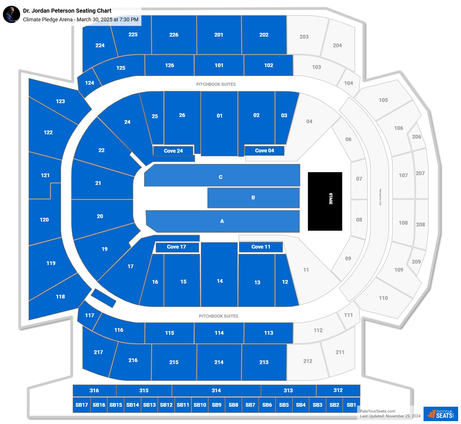 Climate Pledge Arena Concert Seating Chart - RateYourSeats.com