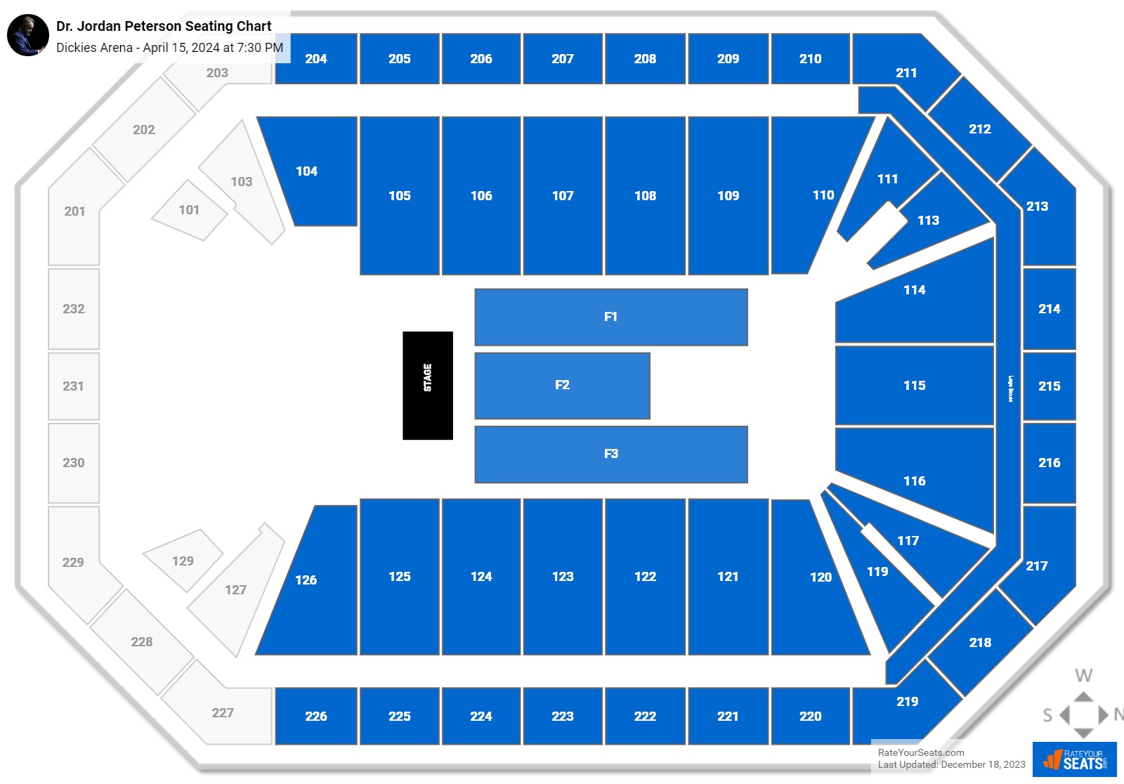 Dickies Arena Concert Seating Chart - RateYourSeats.com