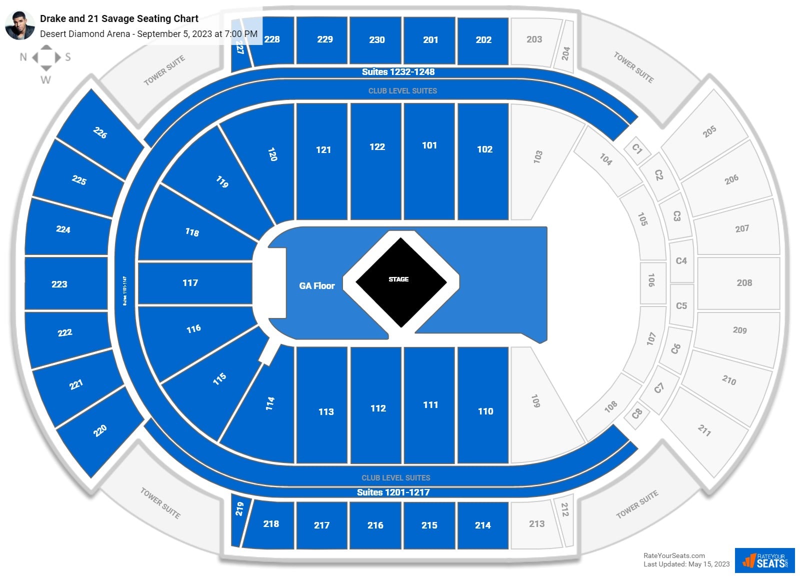 Desert Diamond Arena Seating Chart - RateYourSeats.com