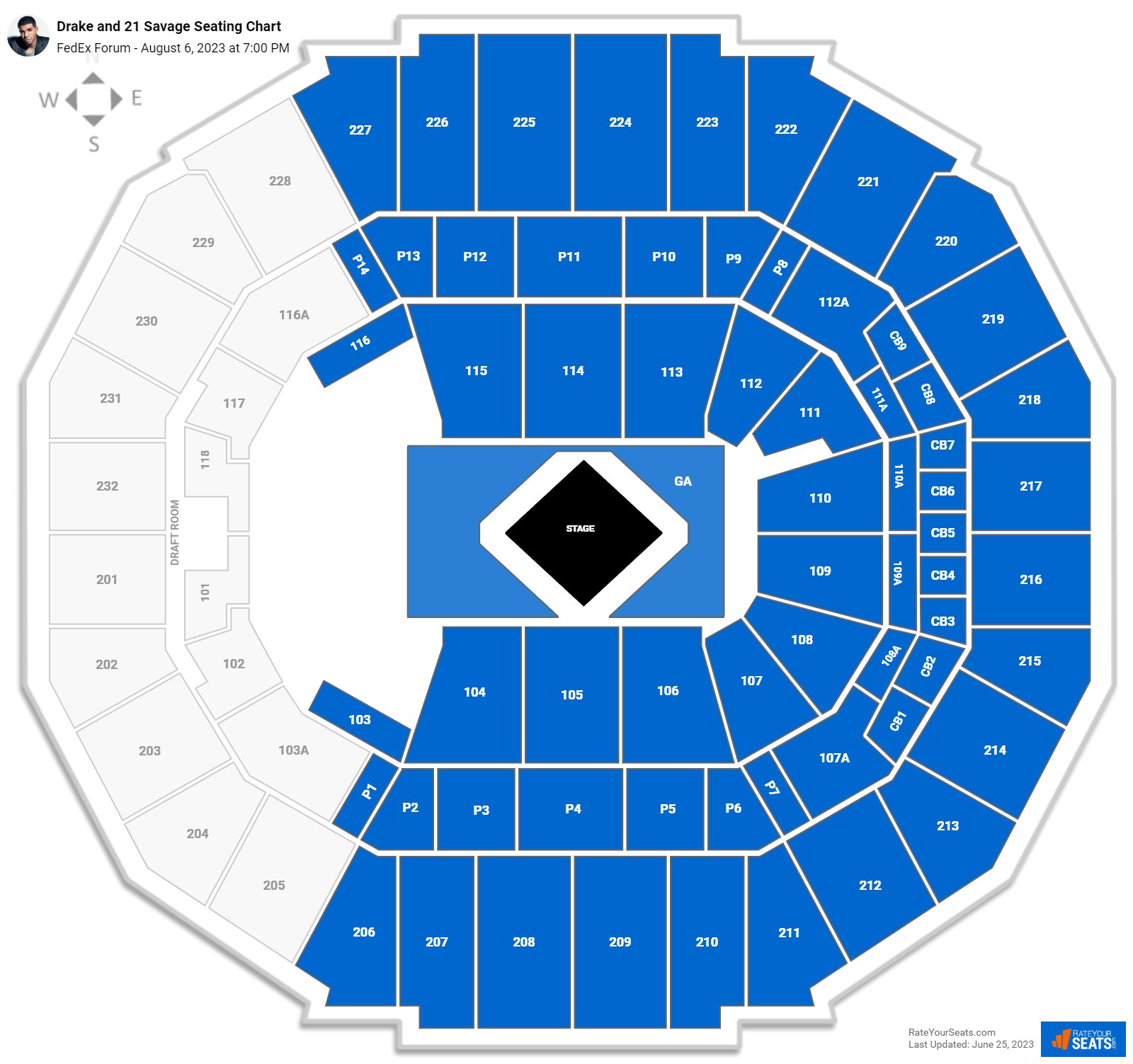FedEx Forum Concert Seating Chart - RateYourSeats.com