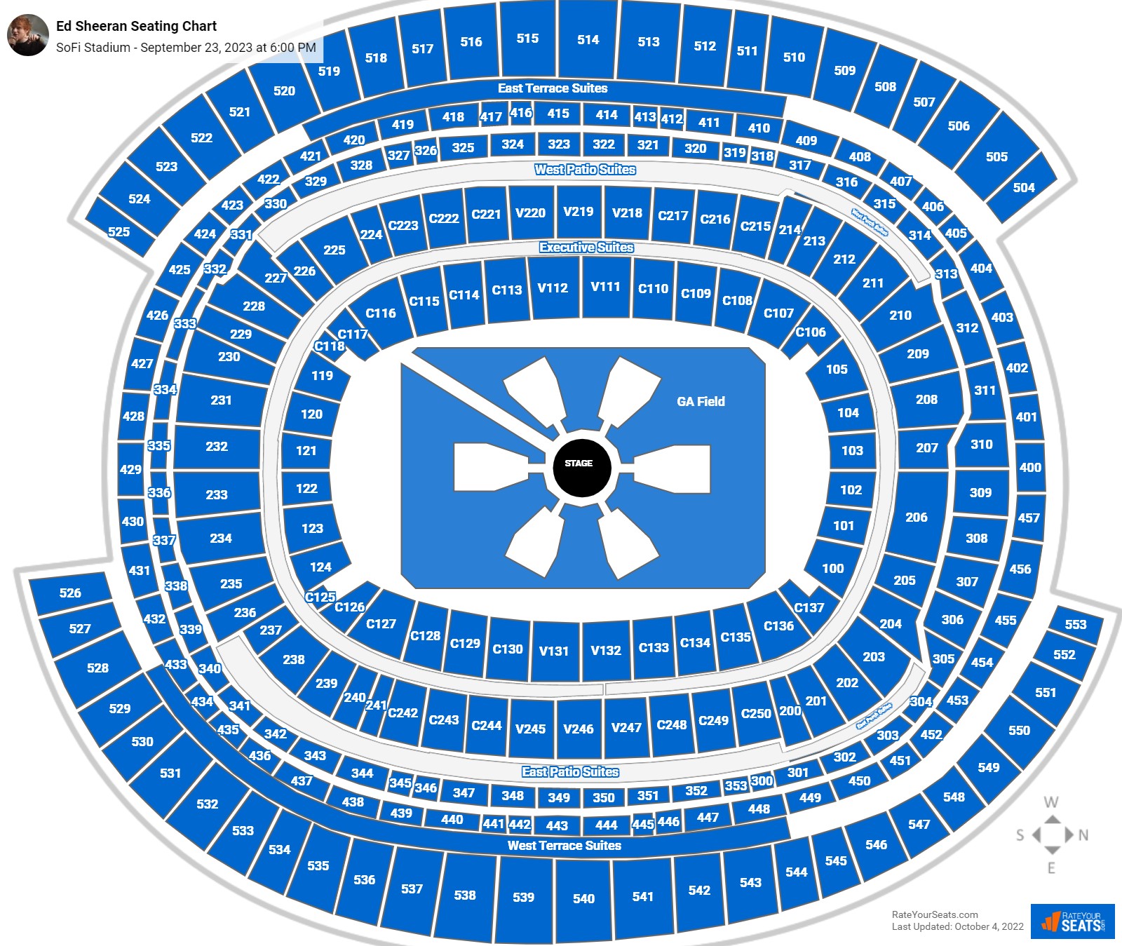 SoFi Stadium Concert Seating Chart - RateYourSeats.com SoFi Stadium Concert Seating Chart - RateYourSeats.com