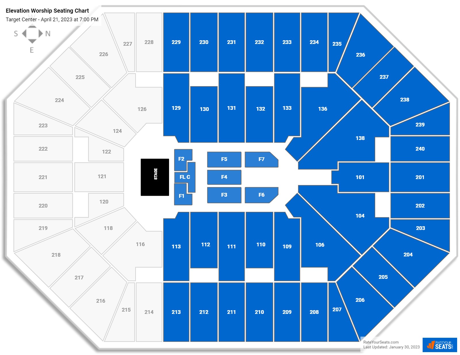 Target Center Concert Seating Chart - RateYourSeats.com