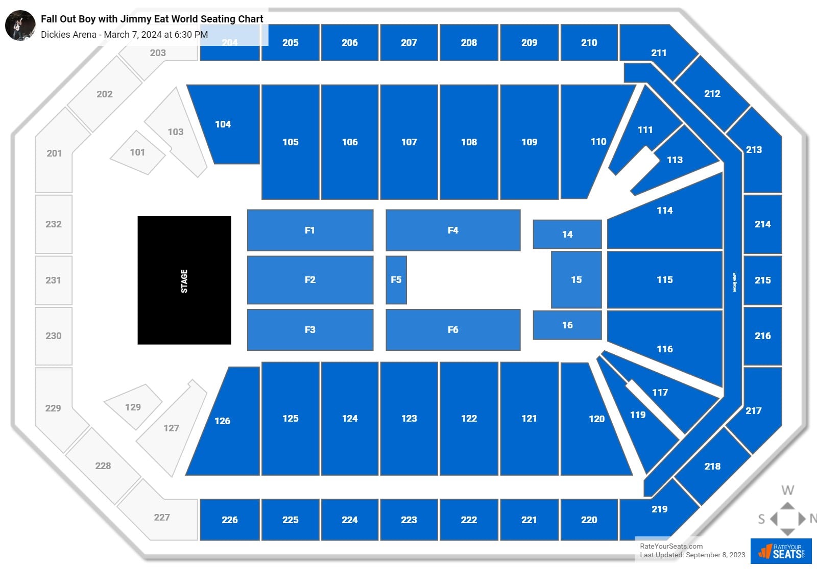 Dickies Arena Concert Seating Chart - RateYourSeats.com