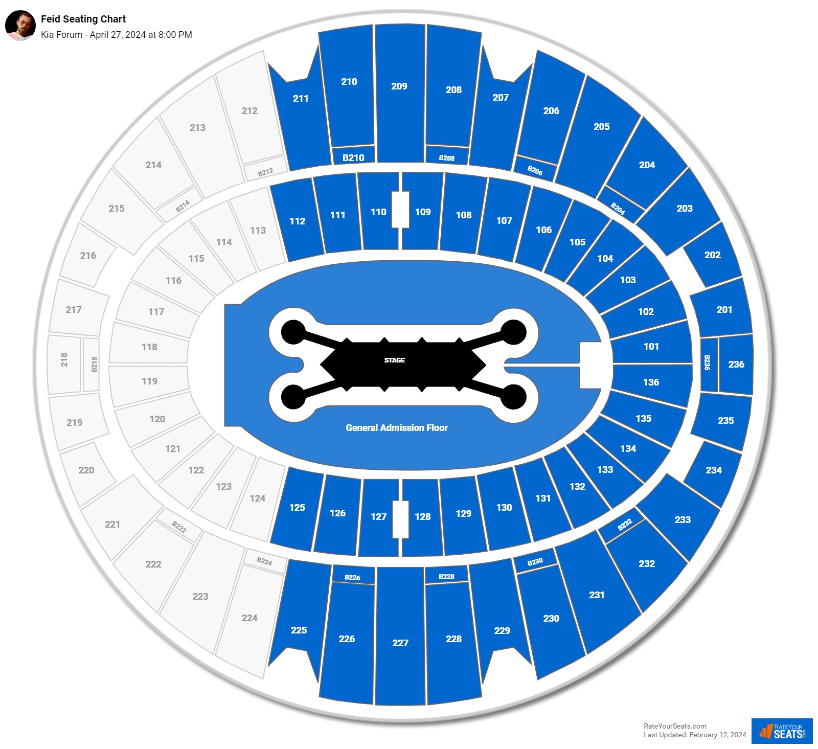 Kia Forum Seating Chart - RateYourSeats.com