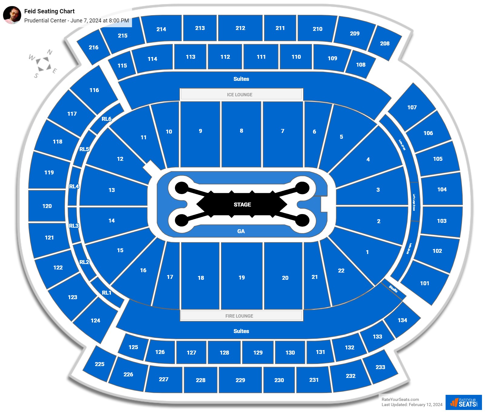 Prudential Center Concert Seating Chart - RateYourSeats.com
