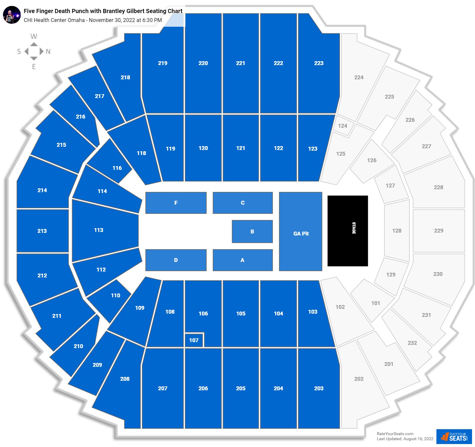 CHI Health Center Omaha Concert Seating Chart - RateYourSeats.com