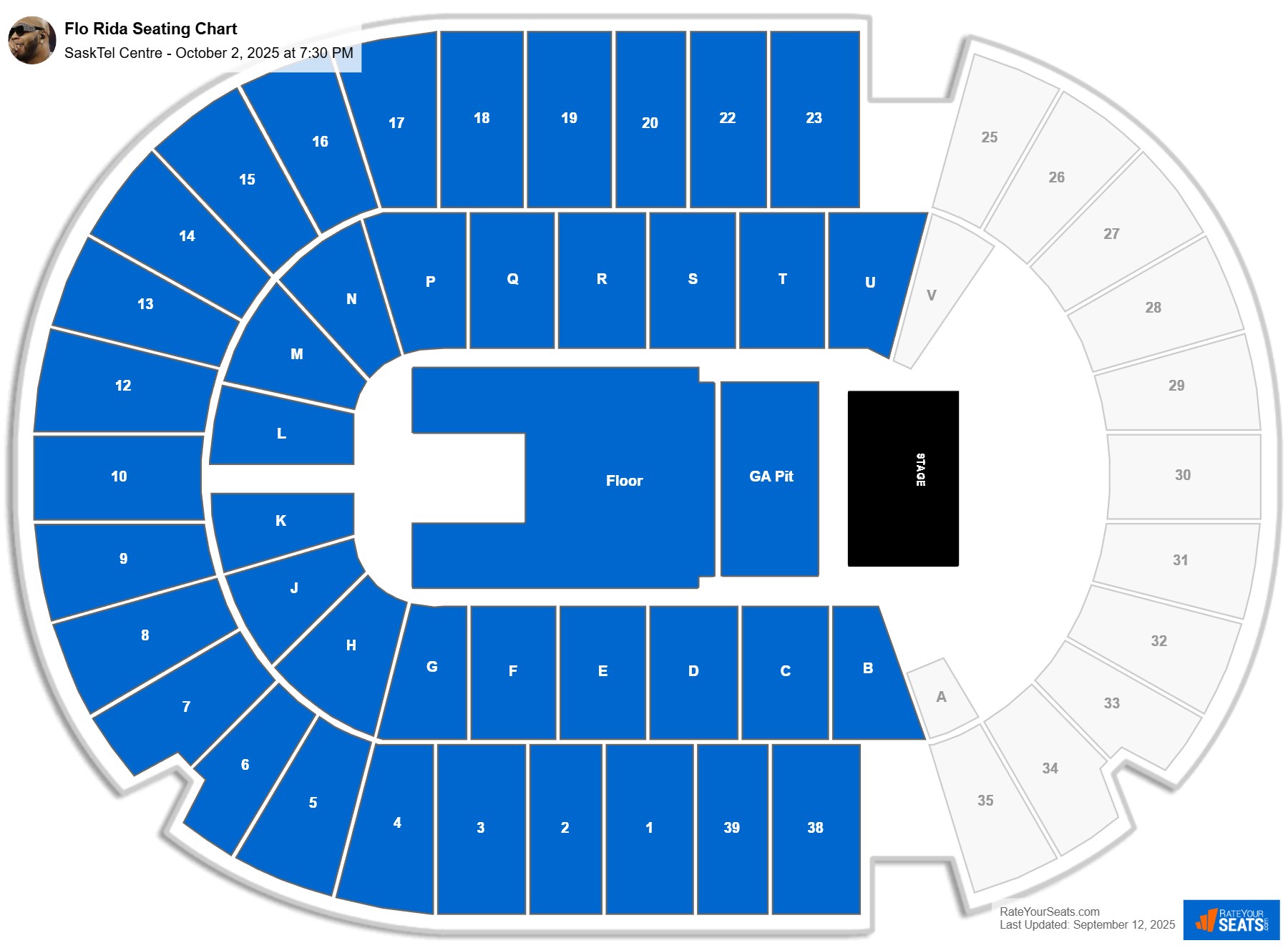 SaskTel Centre Seating Chart - RateYourSeats.com