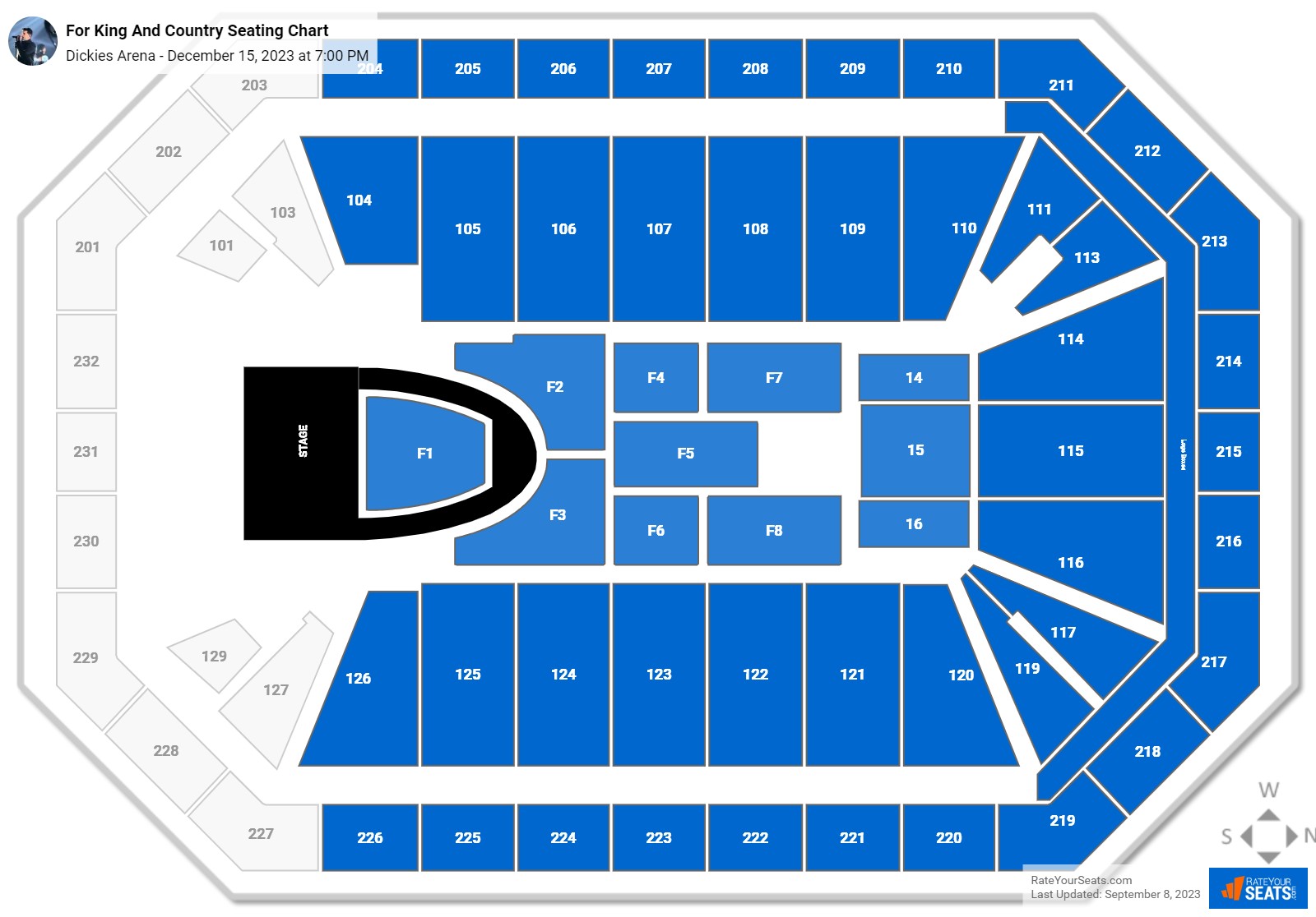 Dickies Arena Concert Seating Chart - RateYourSeats.com