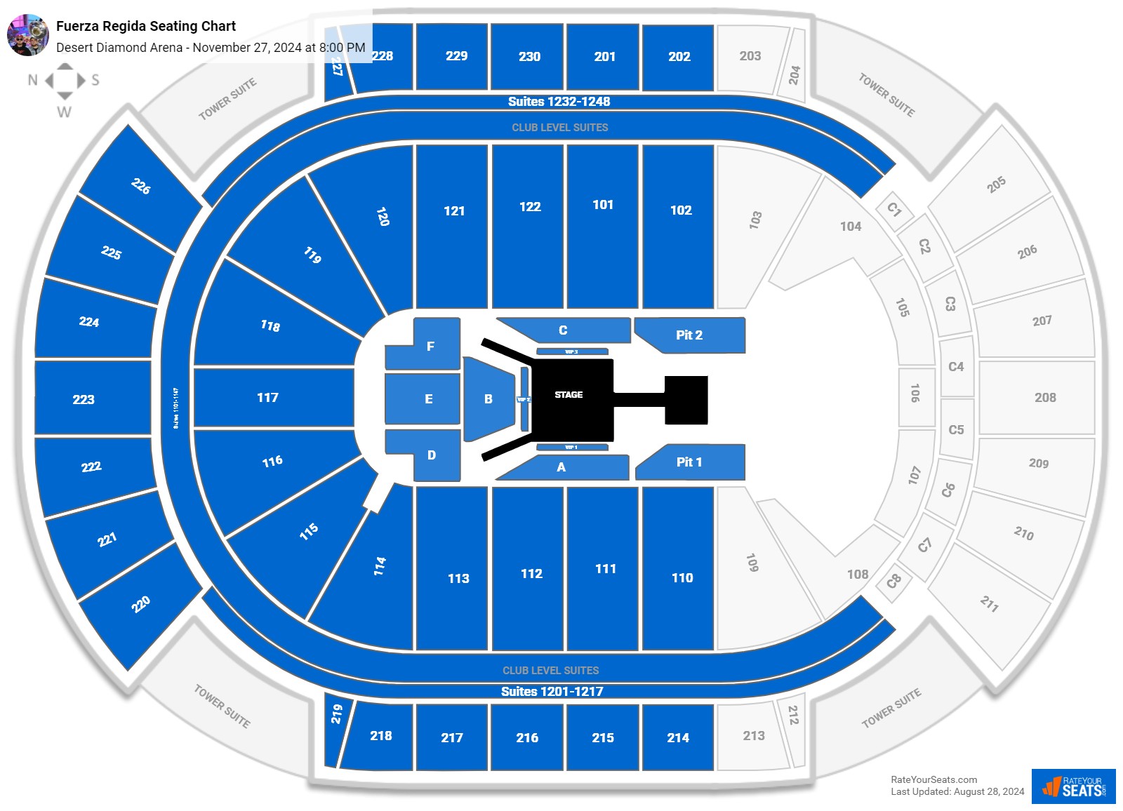 Desert Diamond Arena Seating Chart - RateYourSeats.com
