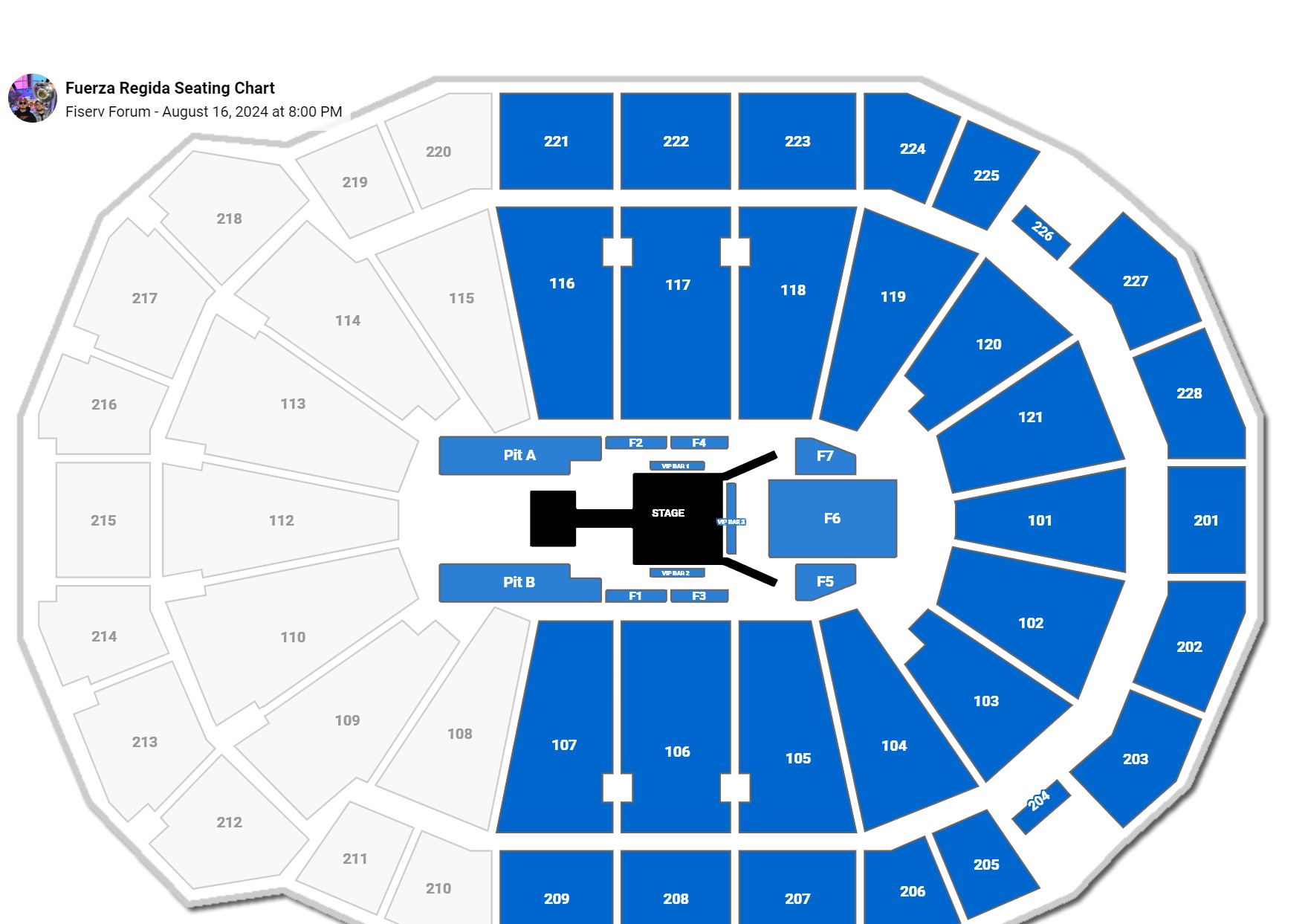 Fiserv Forum Concert Seating Chart - RateYourSeats.com
